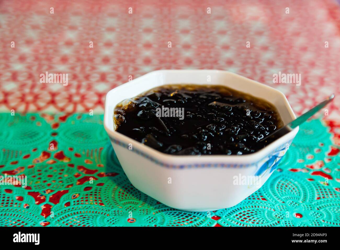 Thailand desserts (Cao Guay) local foods on the table of background ...