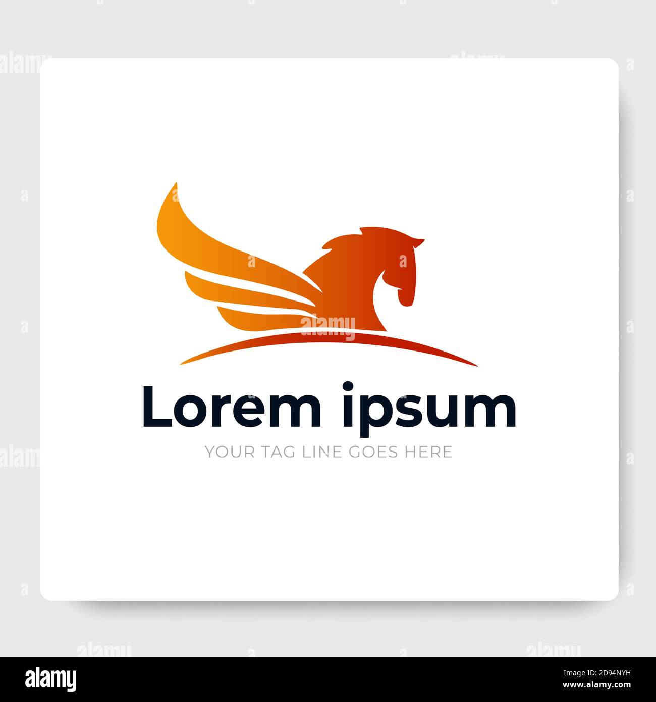 Pegasus Vector Logo Template Stock Vector Image & Art - Alamy