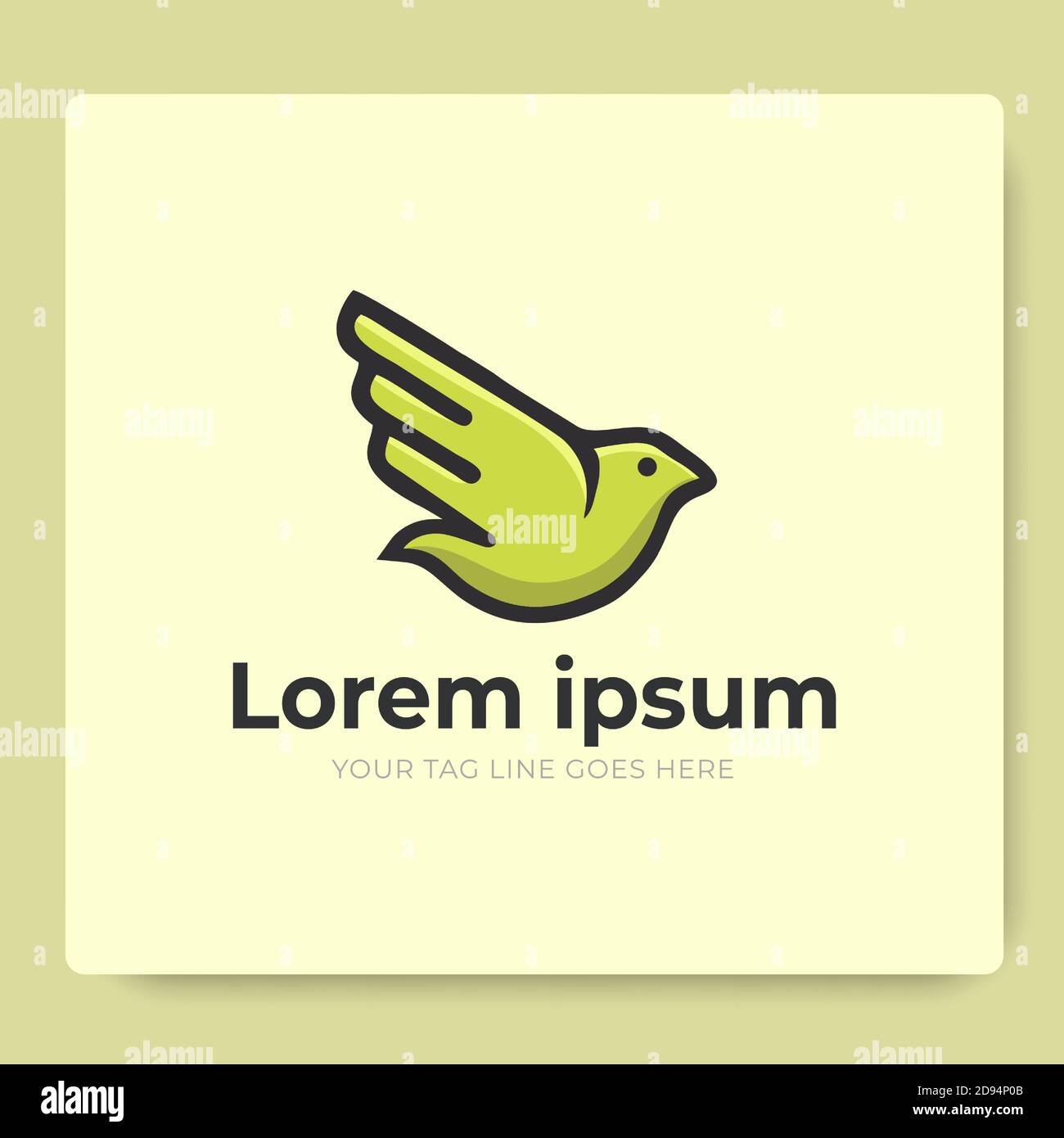 hand bird logo design concept vector illustration Stock Vector Image ...