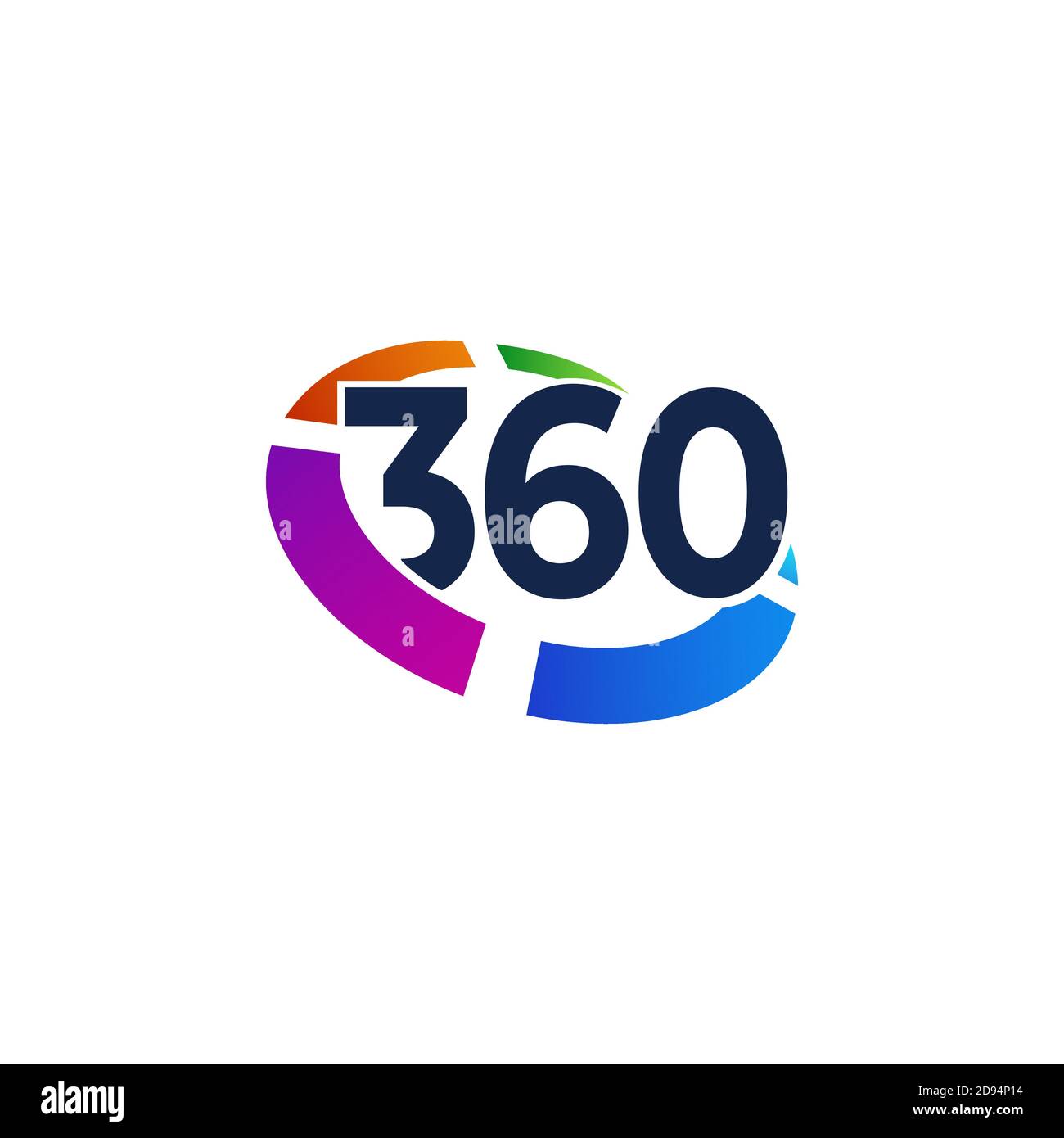 colorful 360 logo design vector inspiration Stock Vector Image & Art ...