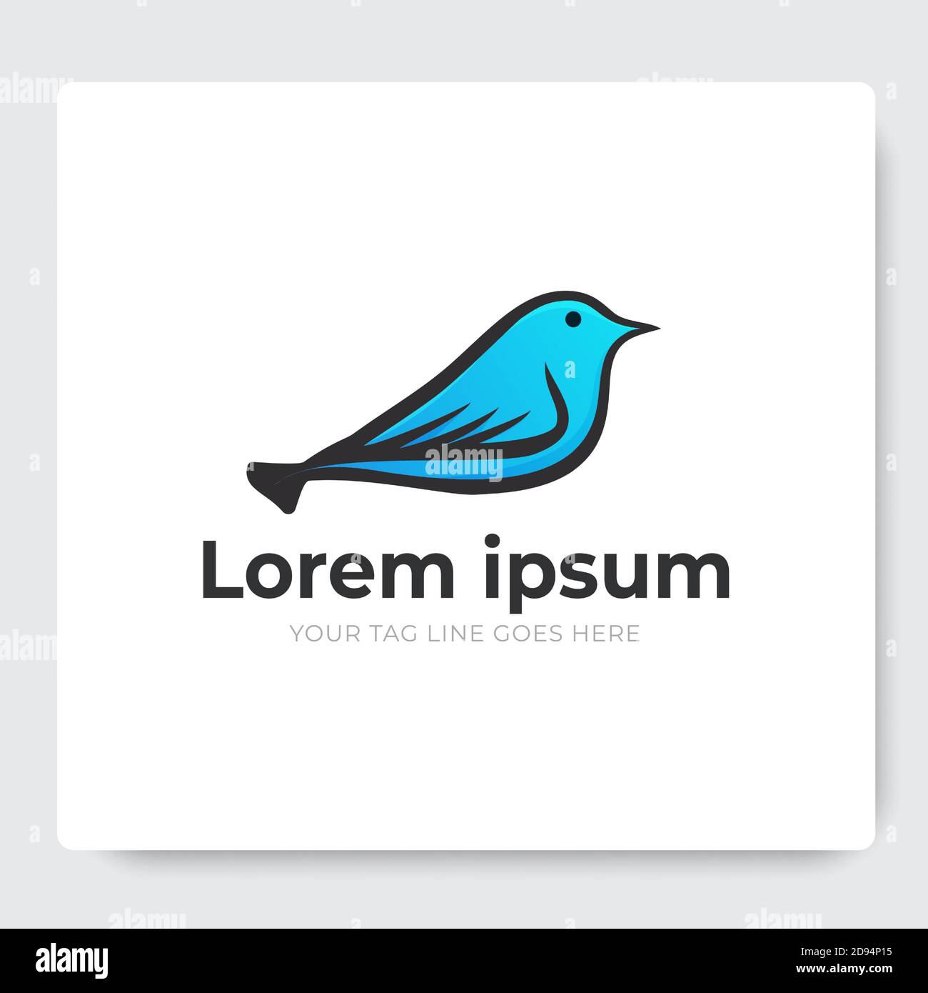 blue bird logo design vector Stock Vector Image & Art - Alamy