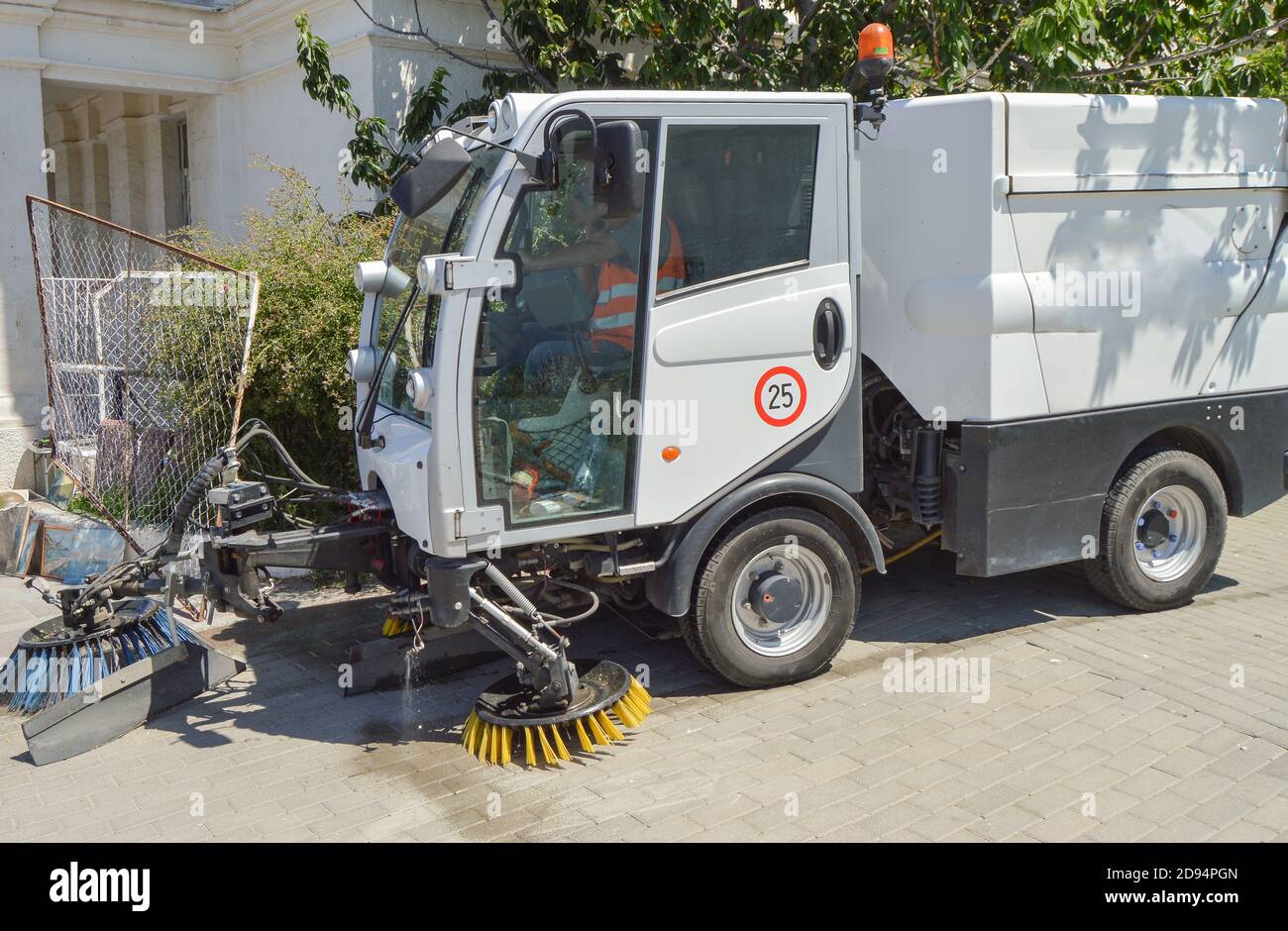 Close up street sweeper hi-res stock photography and images - Alamy