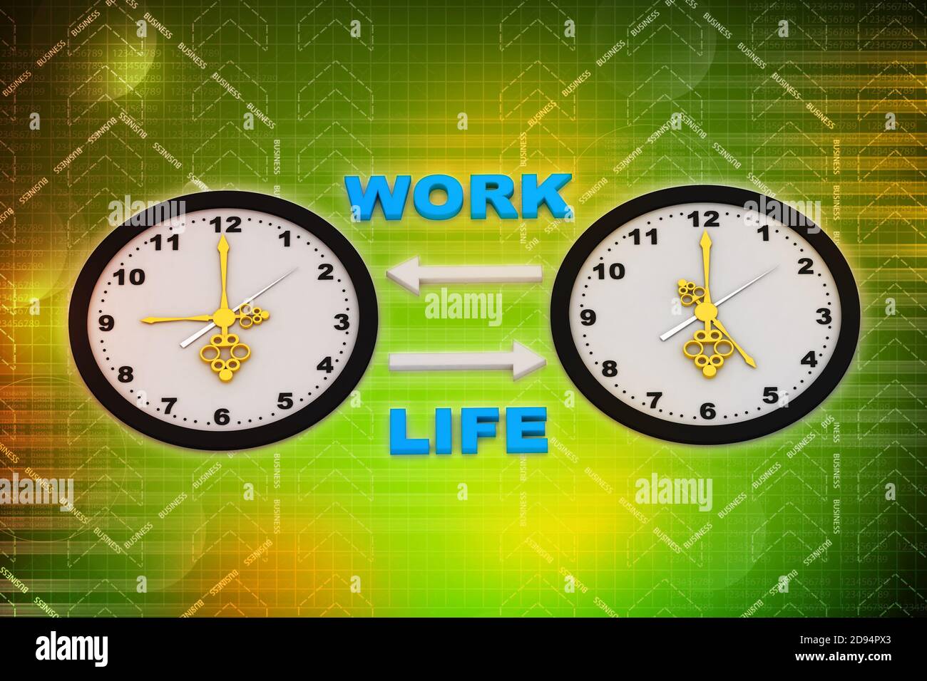 Work & Life Time Stock Photo - Alamy