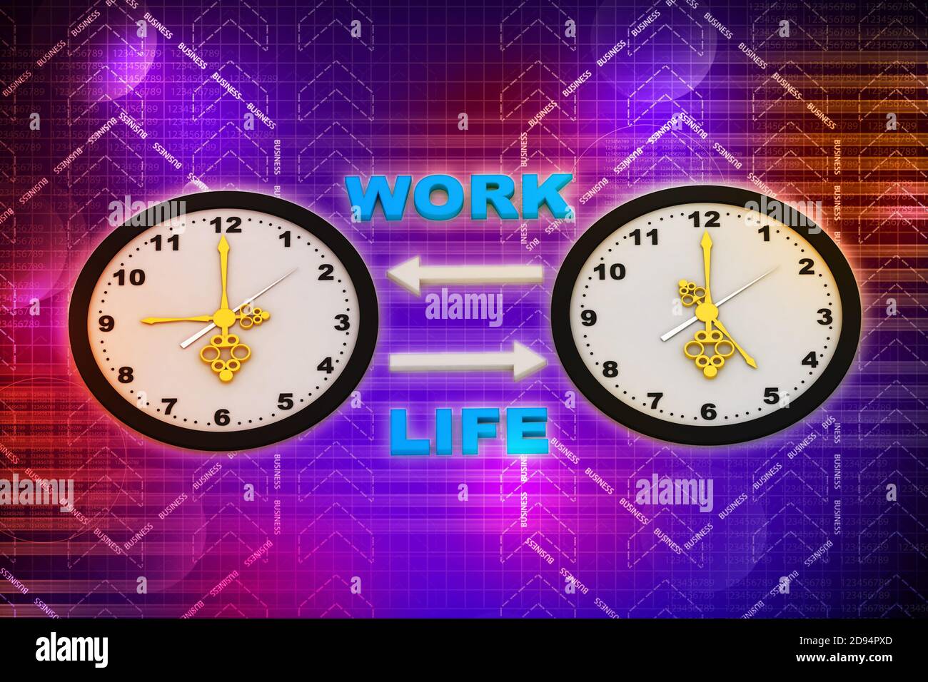 Work & Life Time Stock Photo - Alamy