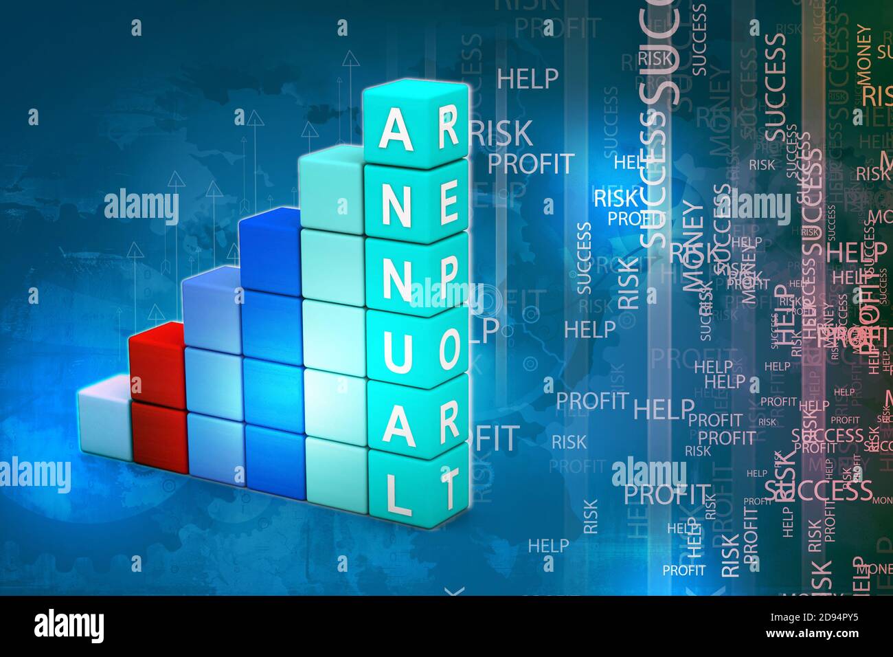 Colorful Annual report graph Stock Photo - Alamy