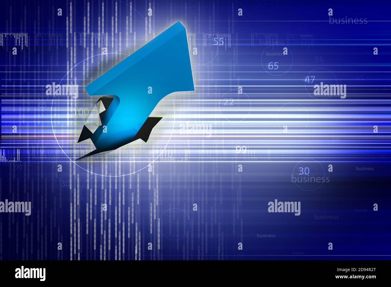 Growth blue arrow Stock Photo - Alamy