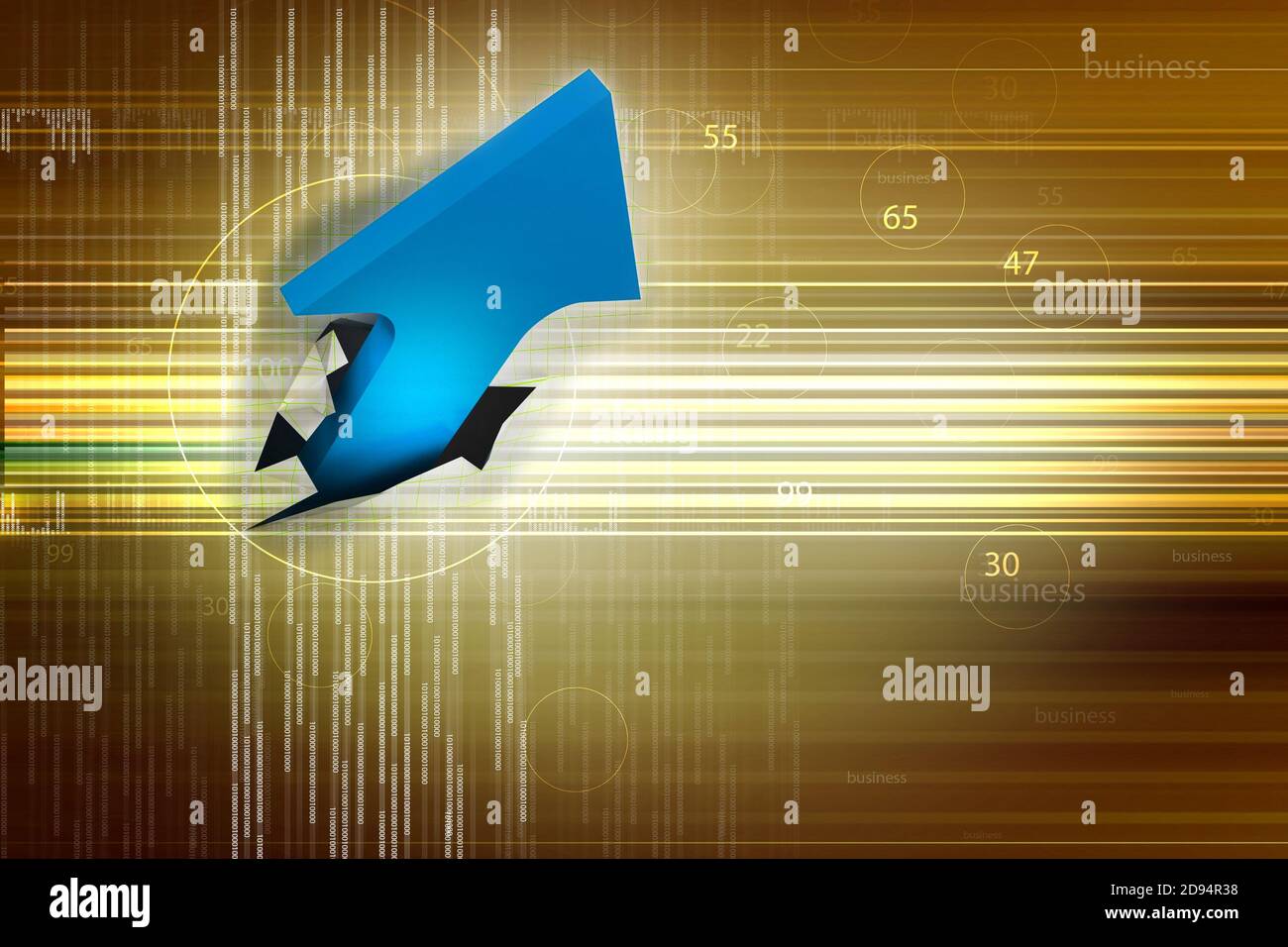 Growth blue arrow hi-res stock photography and images - Alamy