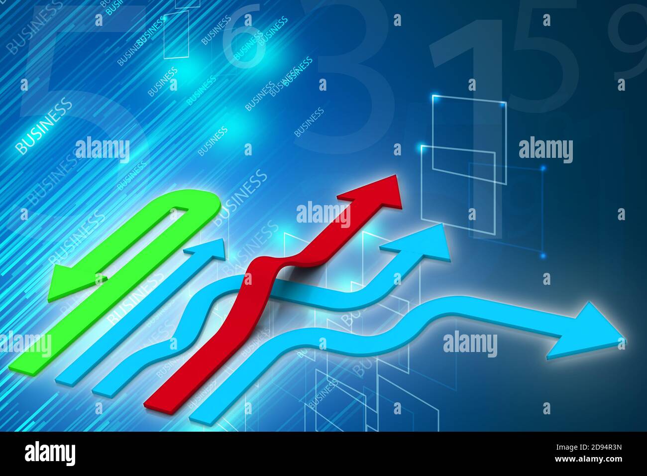 Movement direction to success Stock Photo - Alamy