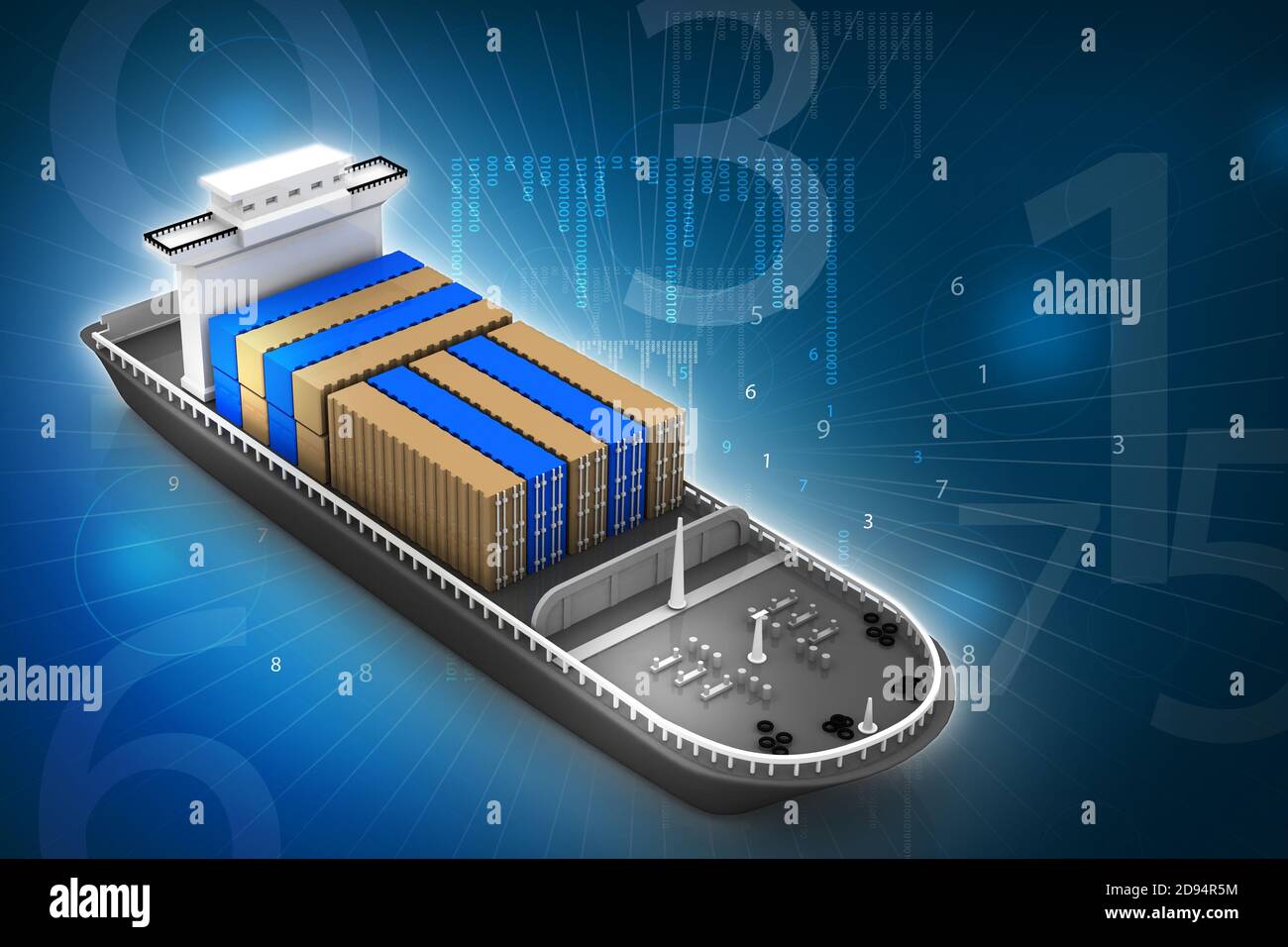 3d cargo ship Stock Photo - Alamy