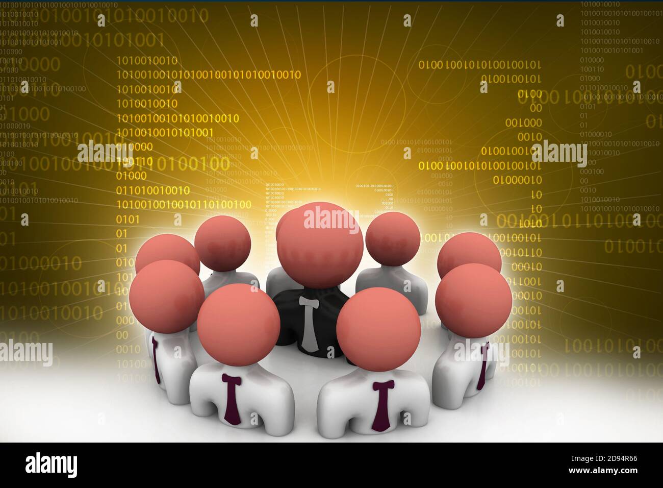 Business group with leader Stock Photo - Alamy