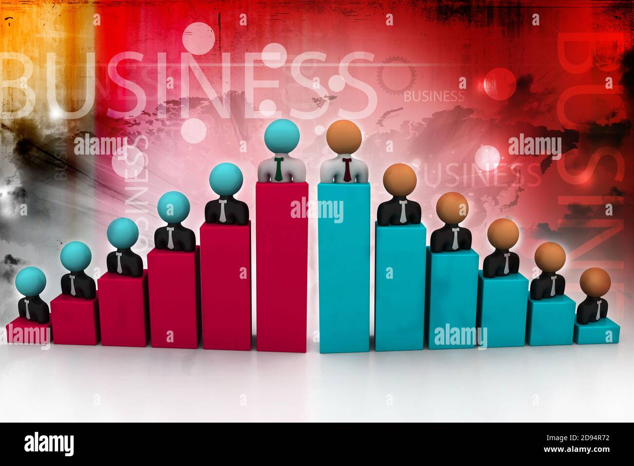 Business people, graph Stock Photo - Alamy
