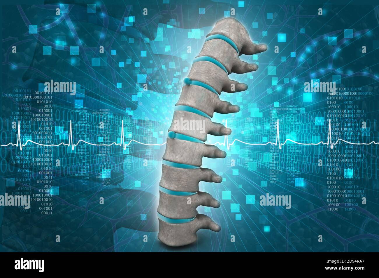 3d part of spine in attractive background Stock Photo - Alamy