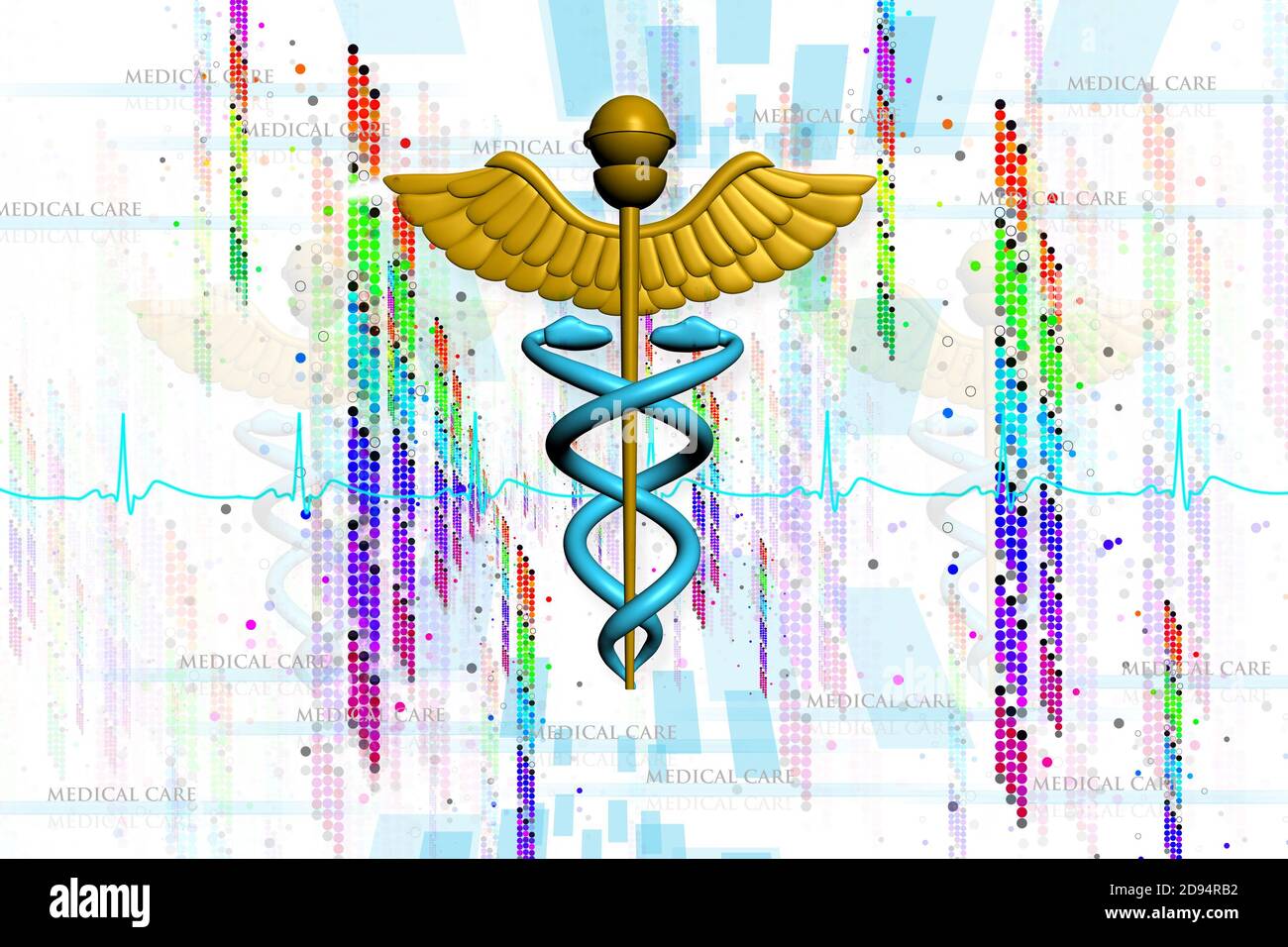 Symbol of medicine in digital background Stock Photo - Alamy