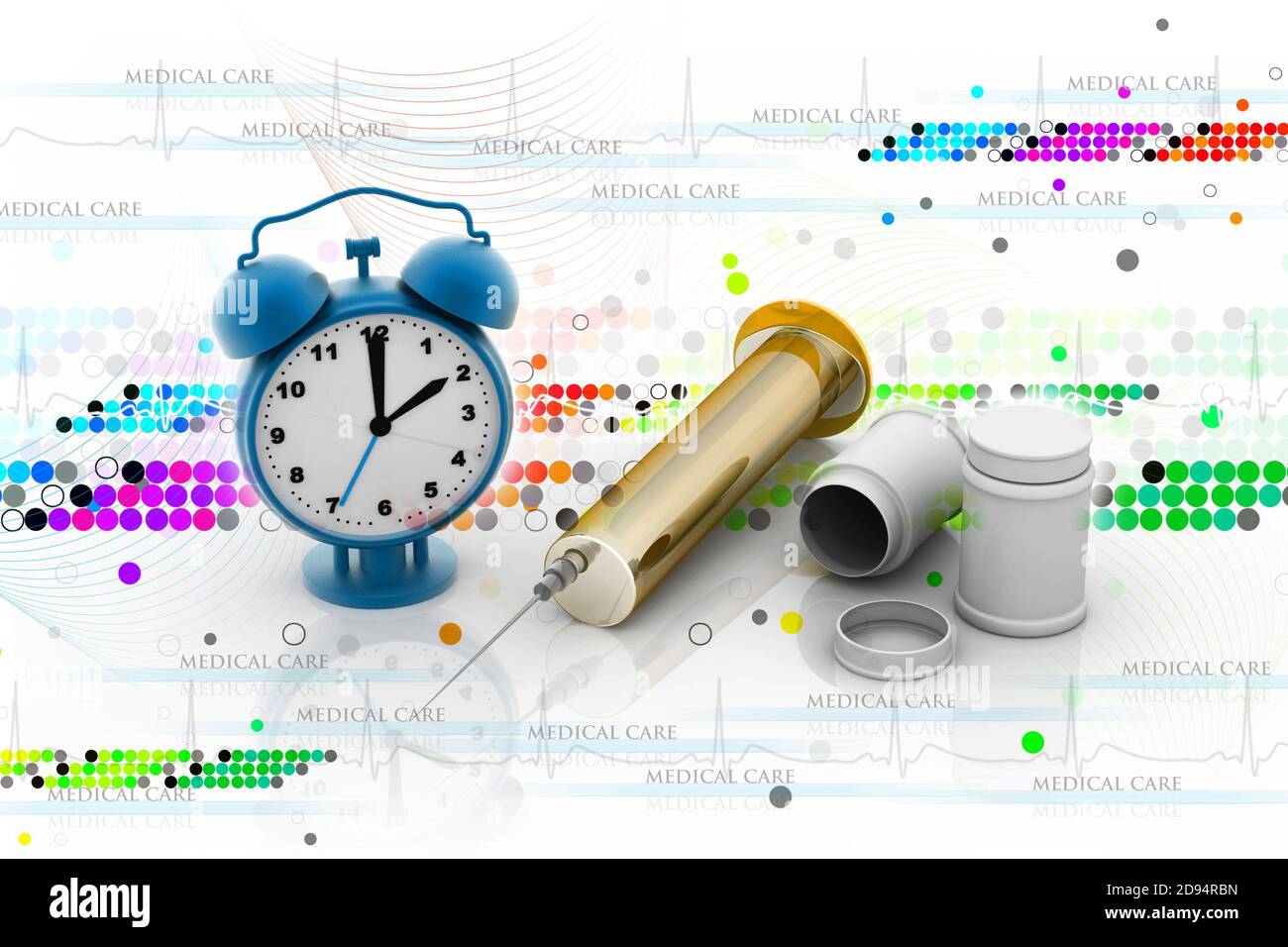 Medical Concept With Clock Stock Photo - Alamy