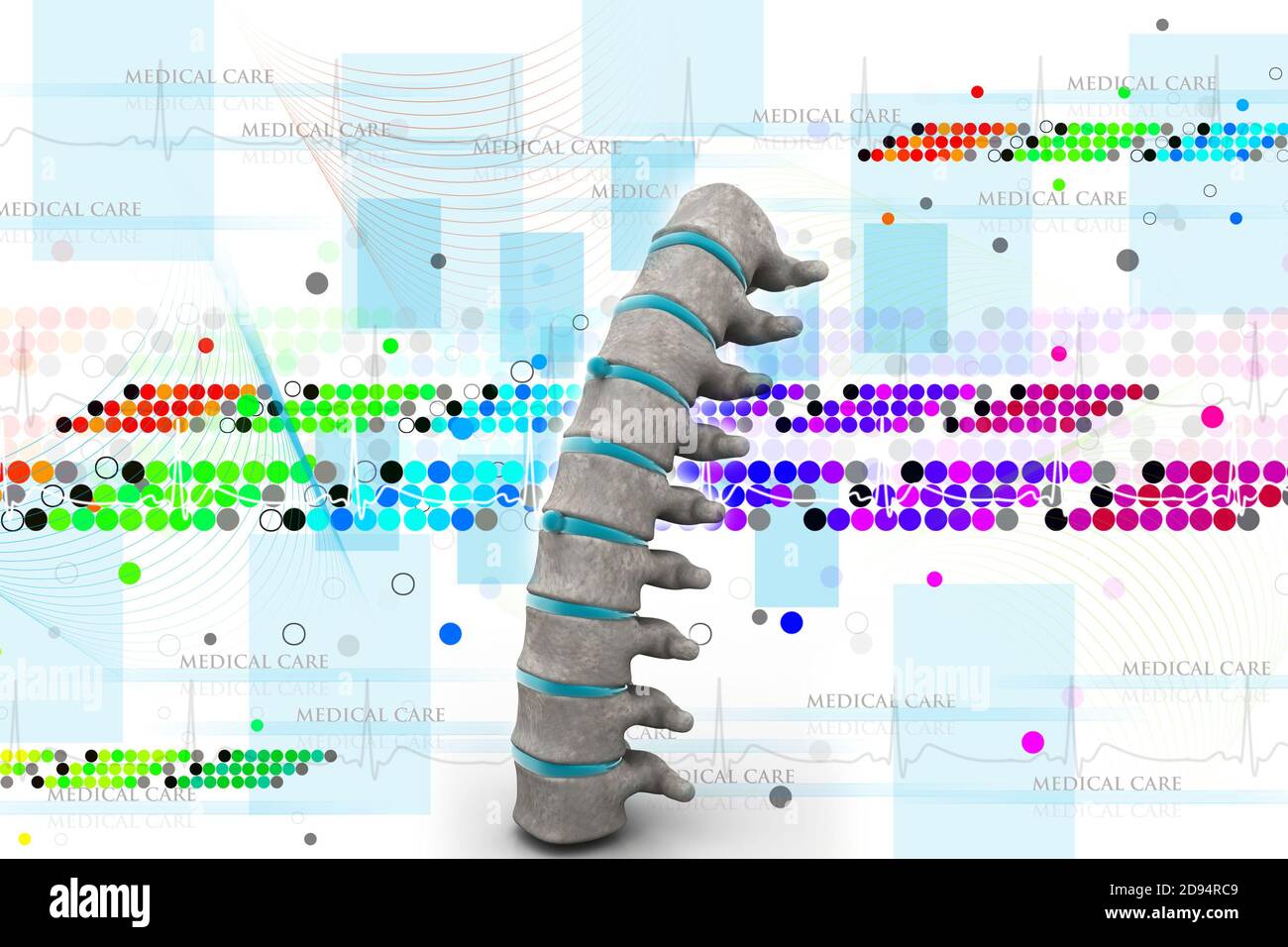 3d part of spine in attractive background Stock Photo - Alamy