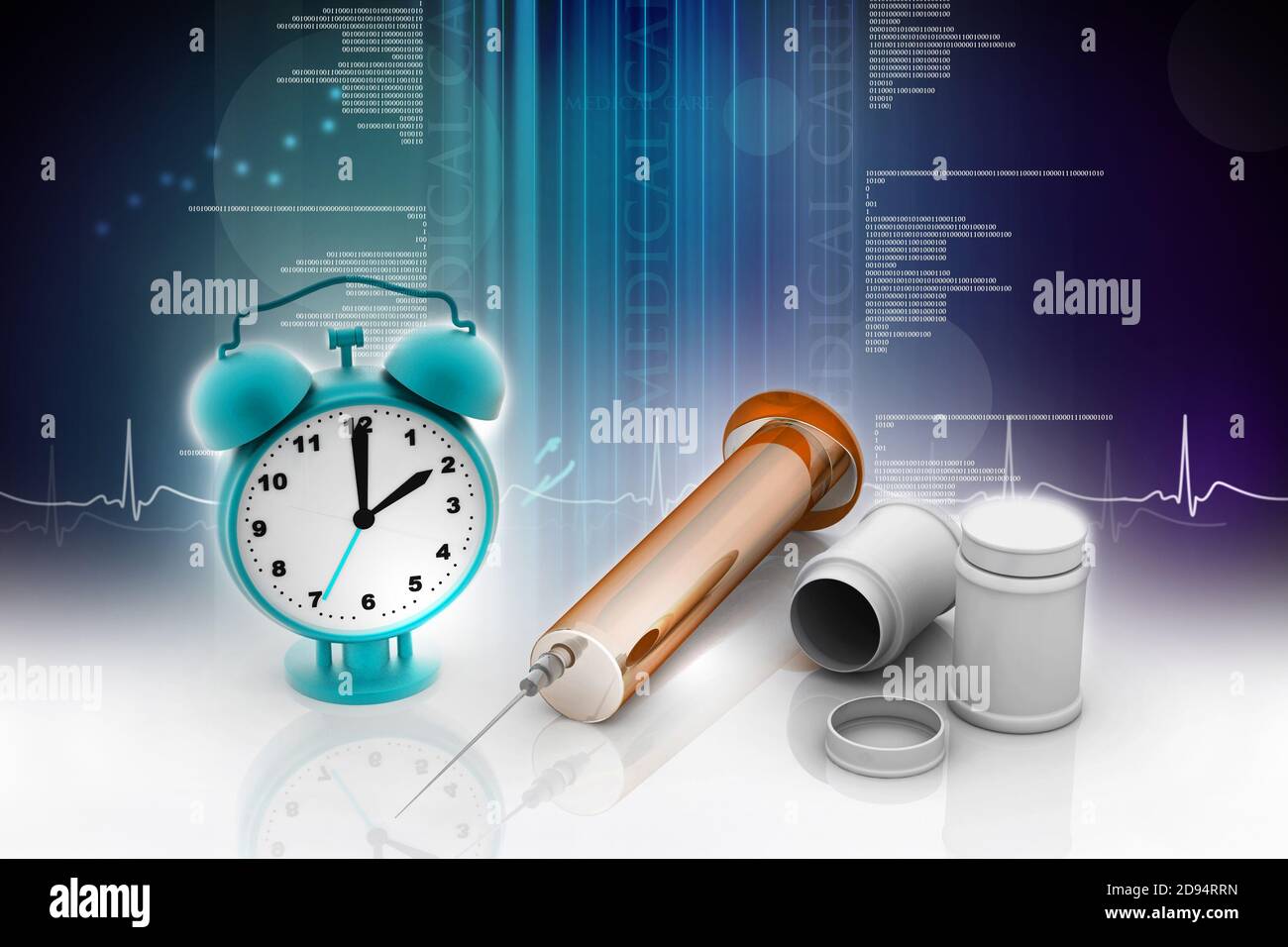 Medical Concept With Clock Stock Photo - Alamy