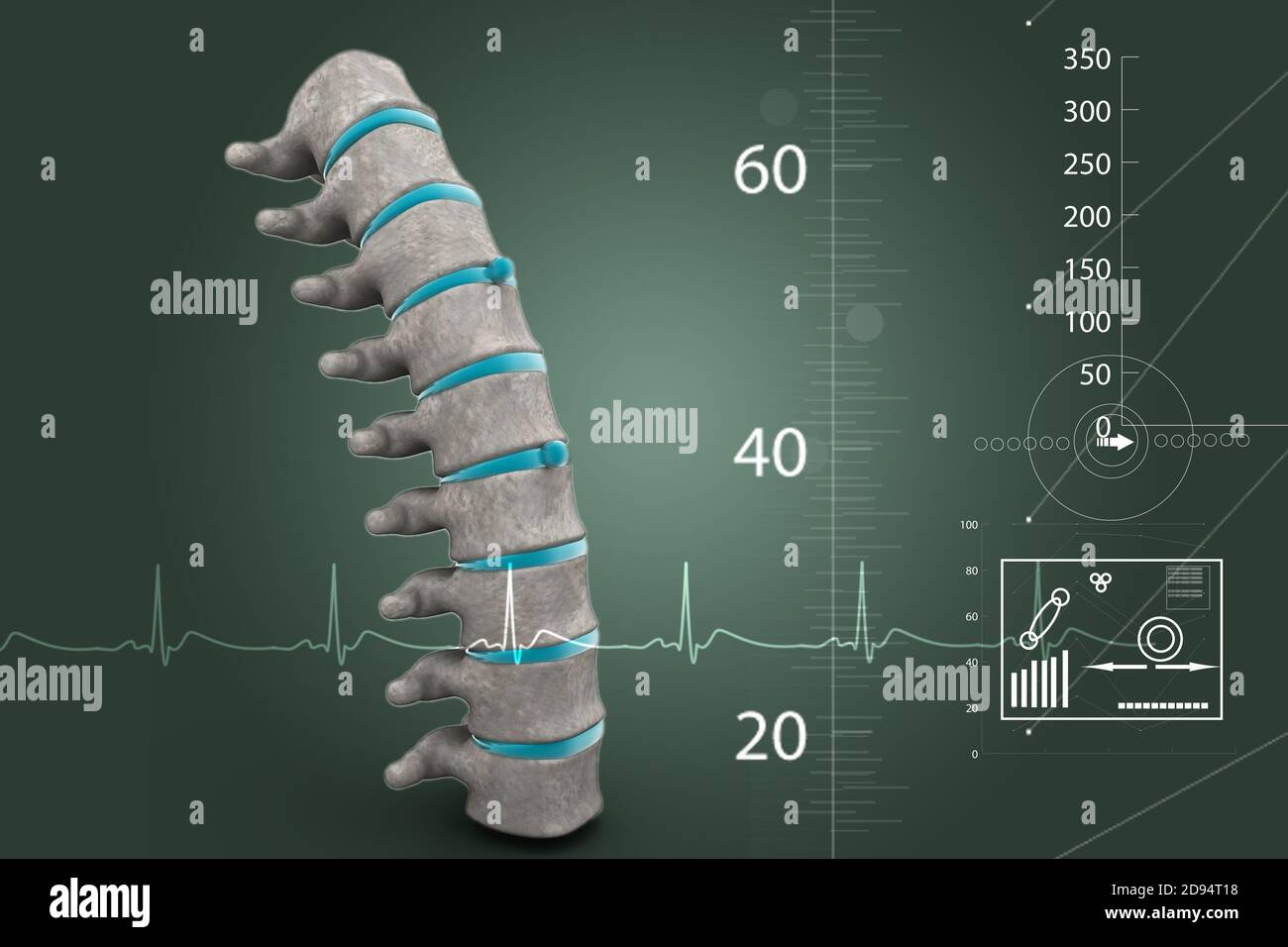 3d part of spine in attractive background Stock Photo - Alamy