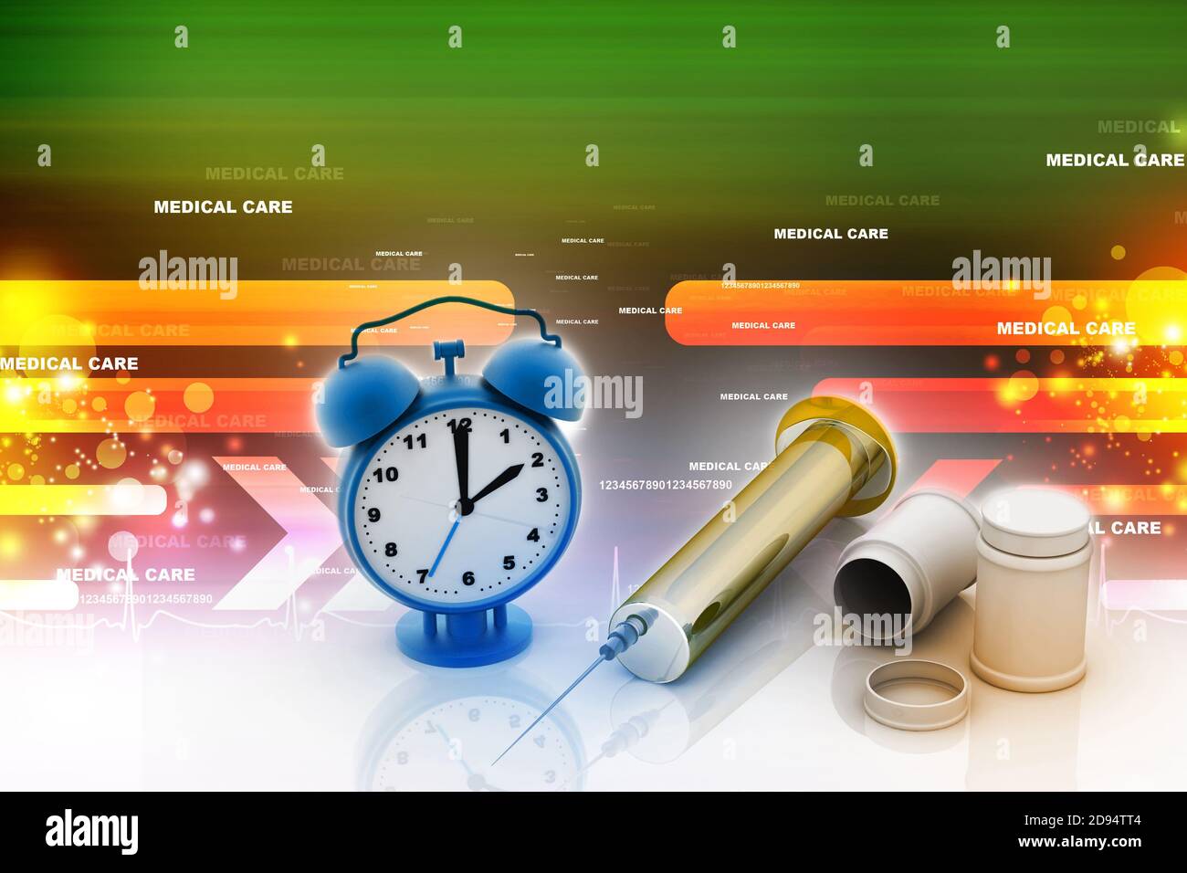 Medical Concept With Clock Stock Photo - Alamy
