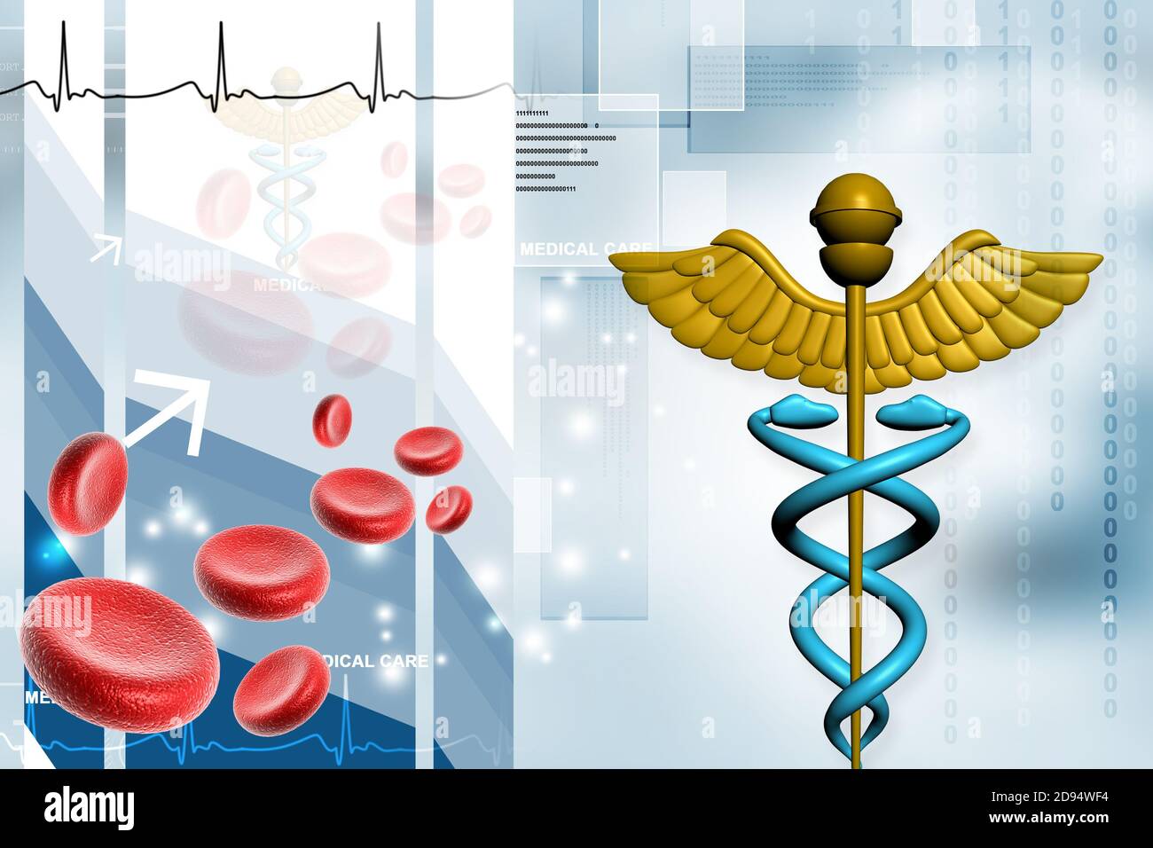 Symbol of medicine in digital background Stock Photo - Alamy