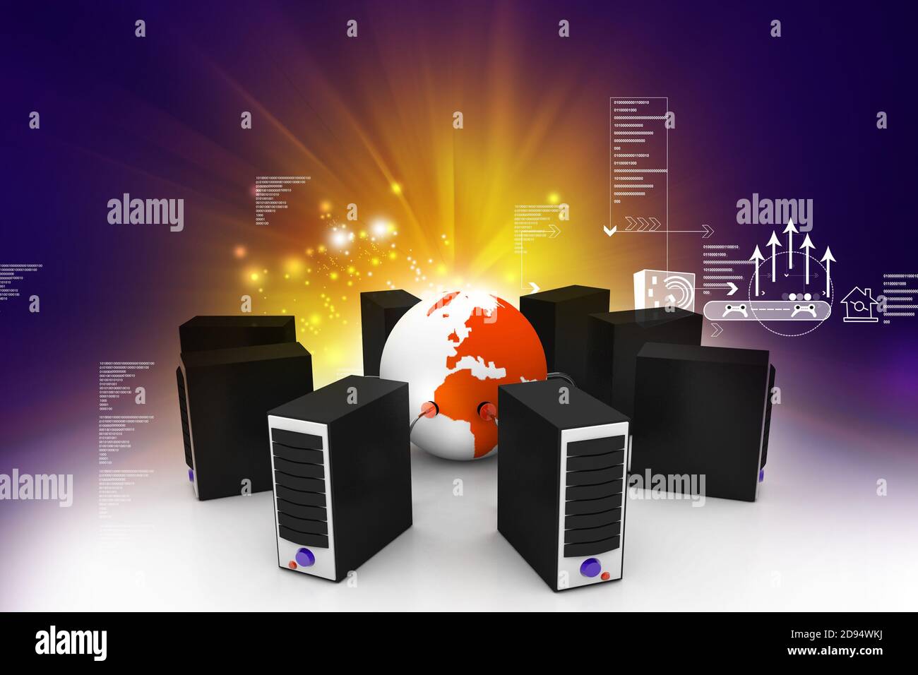Global computer network Stock Photo - Alamy