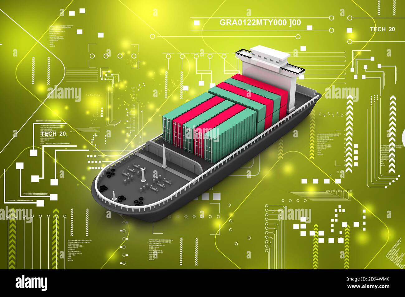 3d cargo ship Stock Photo - Alamy