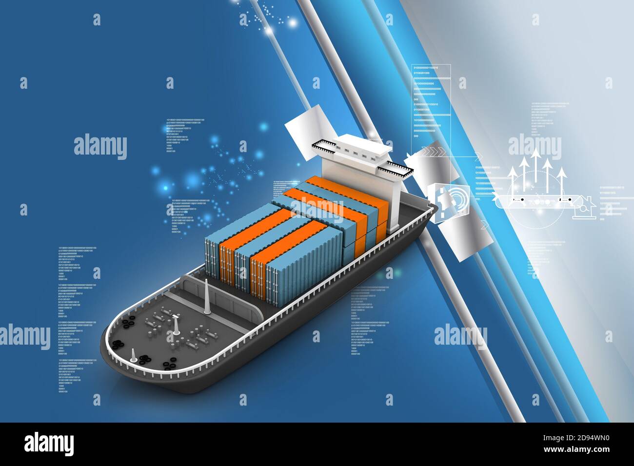 3d cargo ship Stock Photo - Alamy