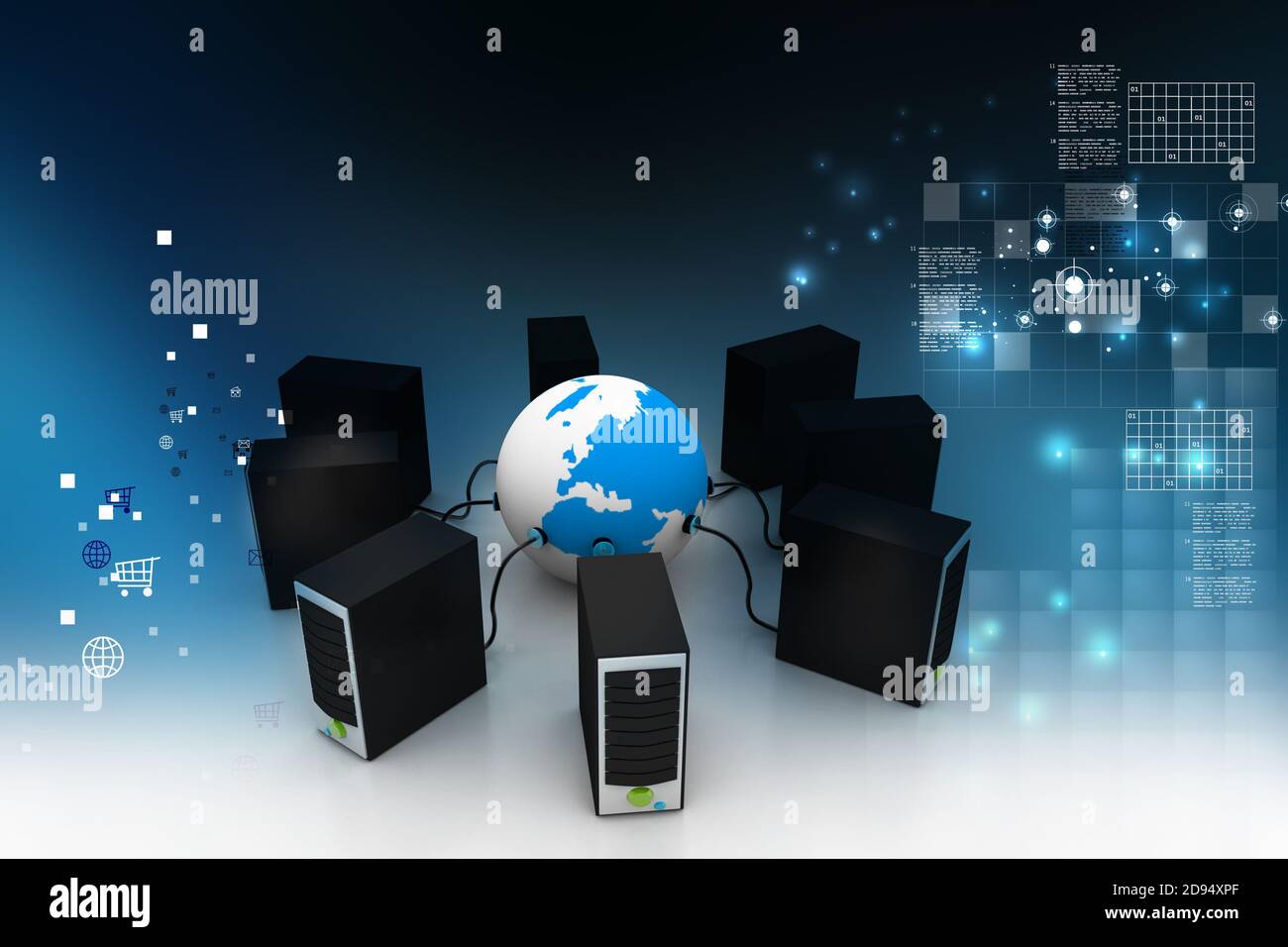 Global computer network Stock Photo - Alamy