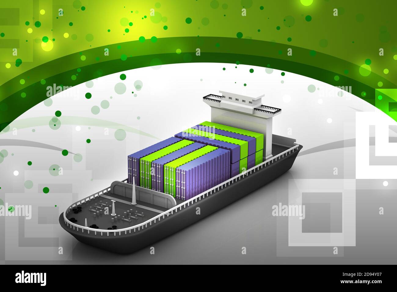 3d cargo ship Stock Photo - Alamy