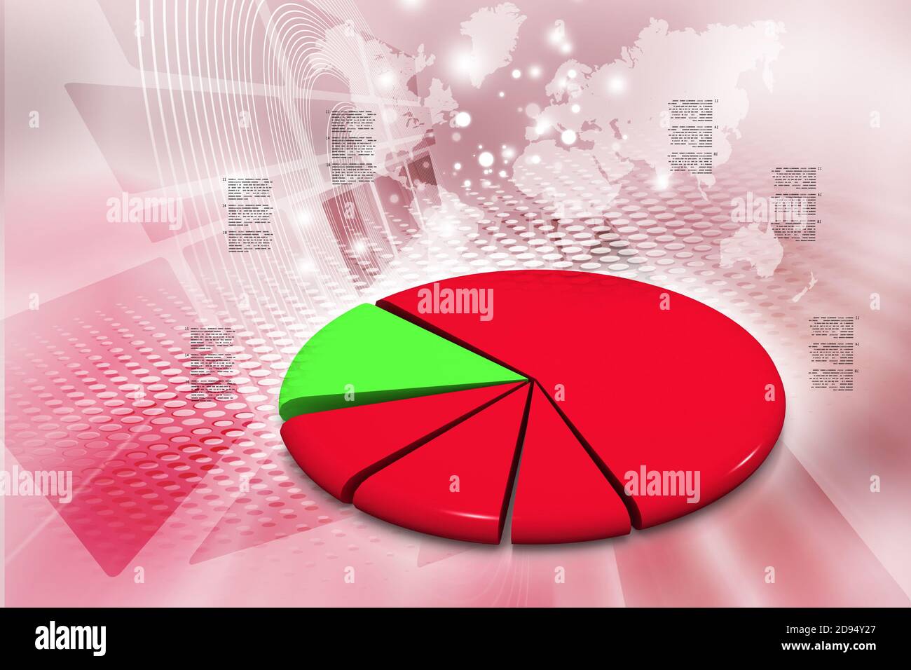 3d multi use pie chart graph in color background Stock Photo - Alamy