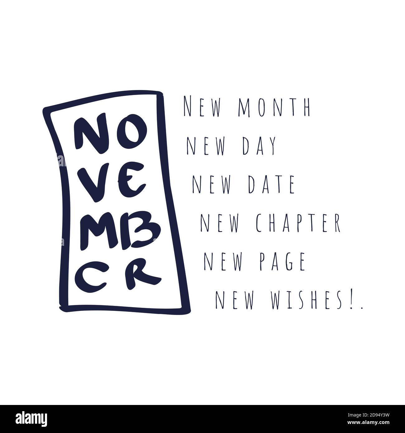 November Quote. Autumn season banner. Poster, card design with ...