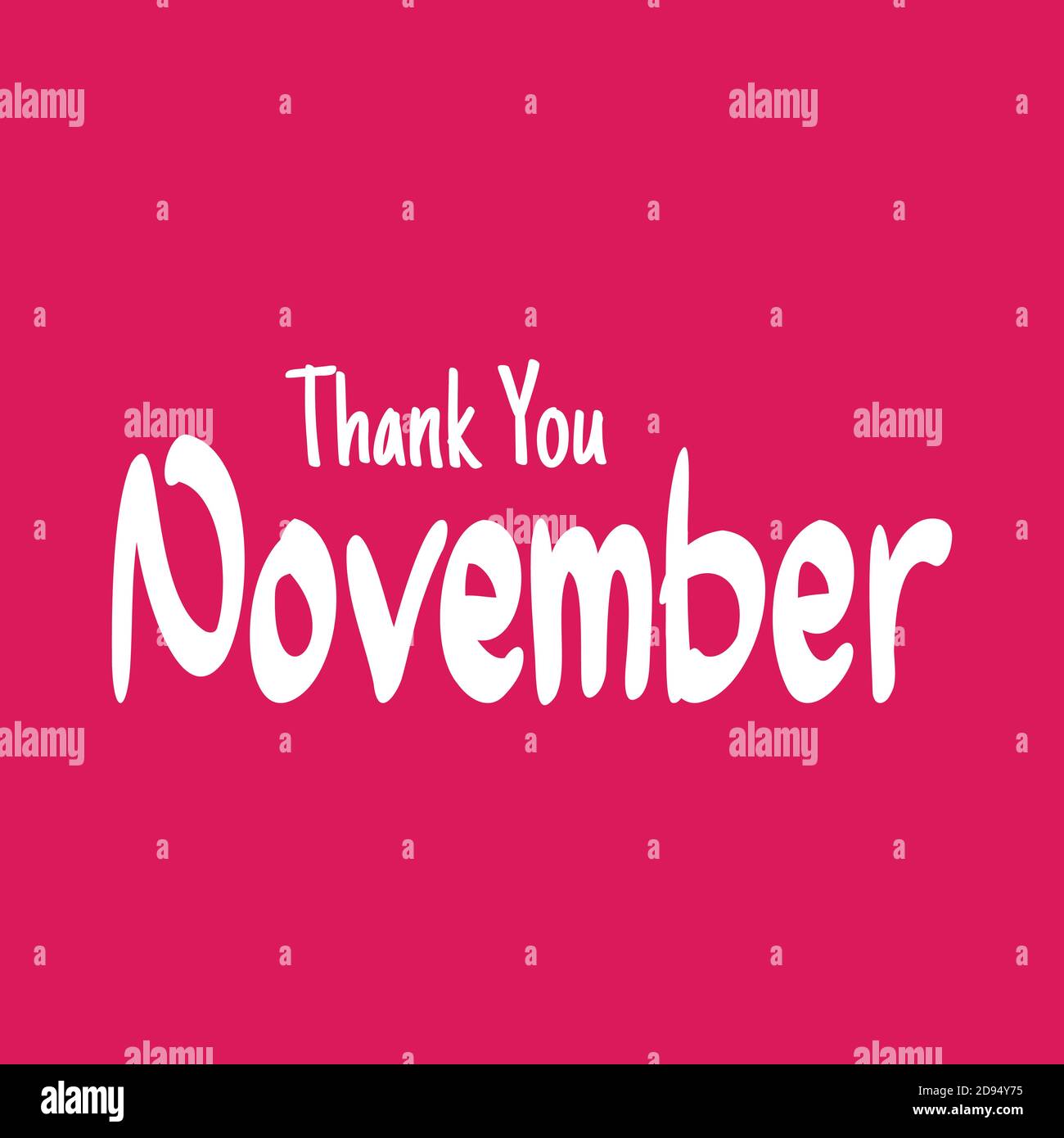 Thank November. Autumn season banner. Poster, card design with ...