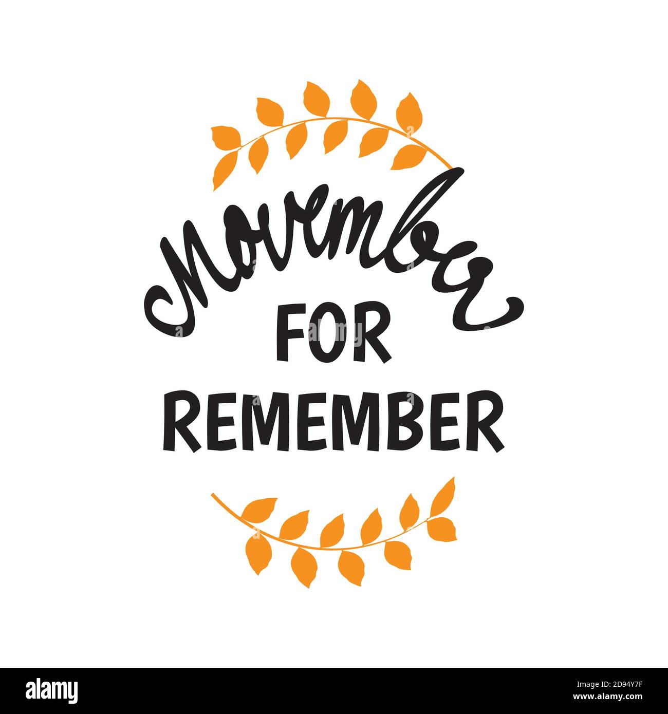 November for remember. Autumn season banner. Poster, card design with ...