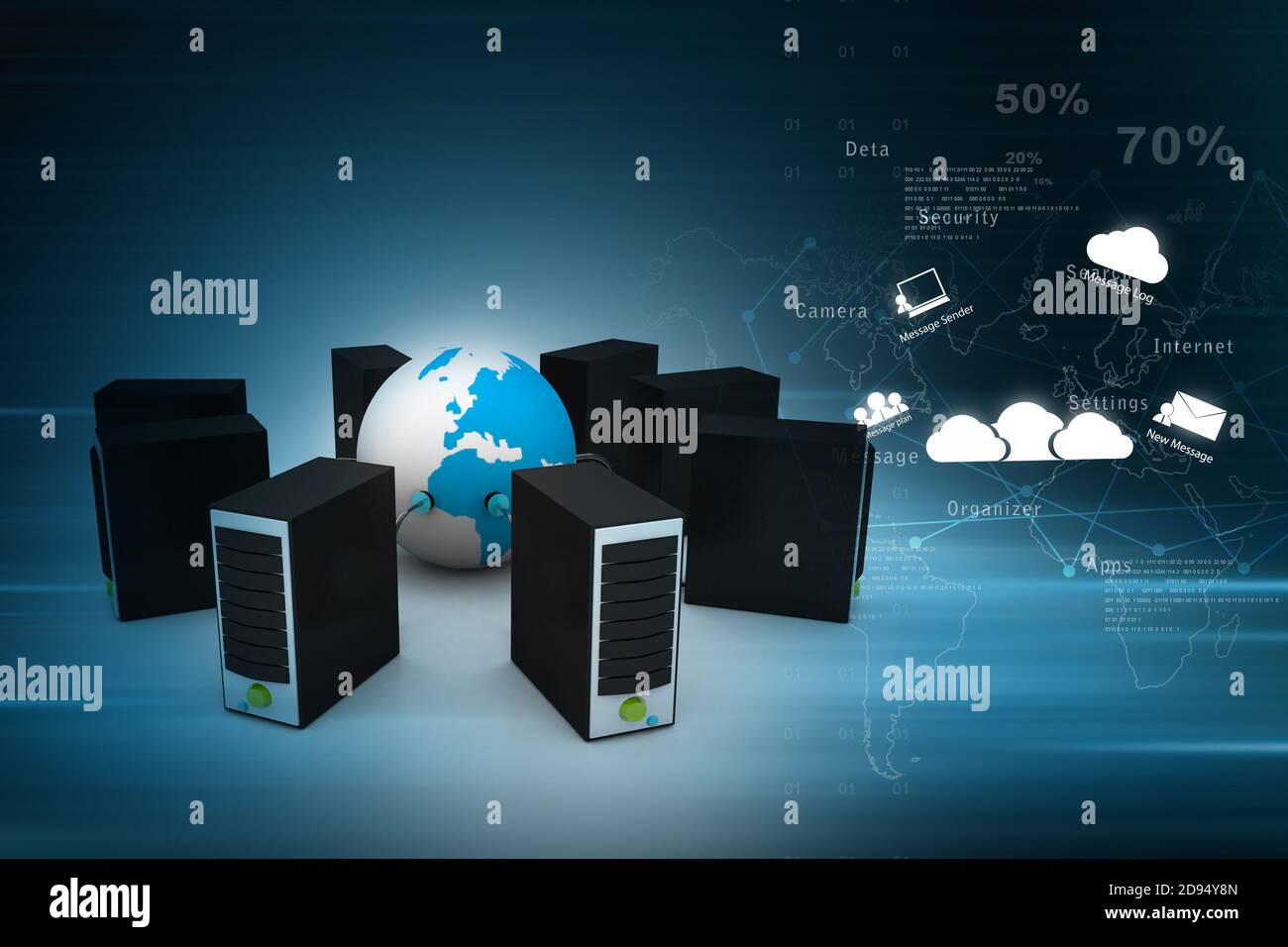 Global computer network Stock Photo - Alamy