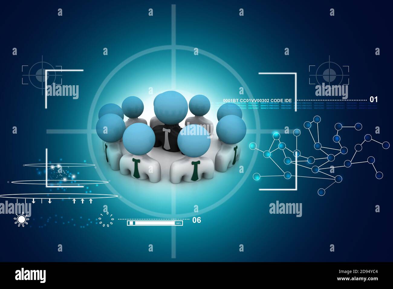 Business group with leader Stock Photo - Alamy