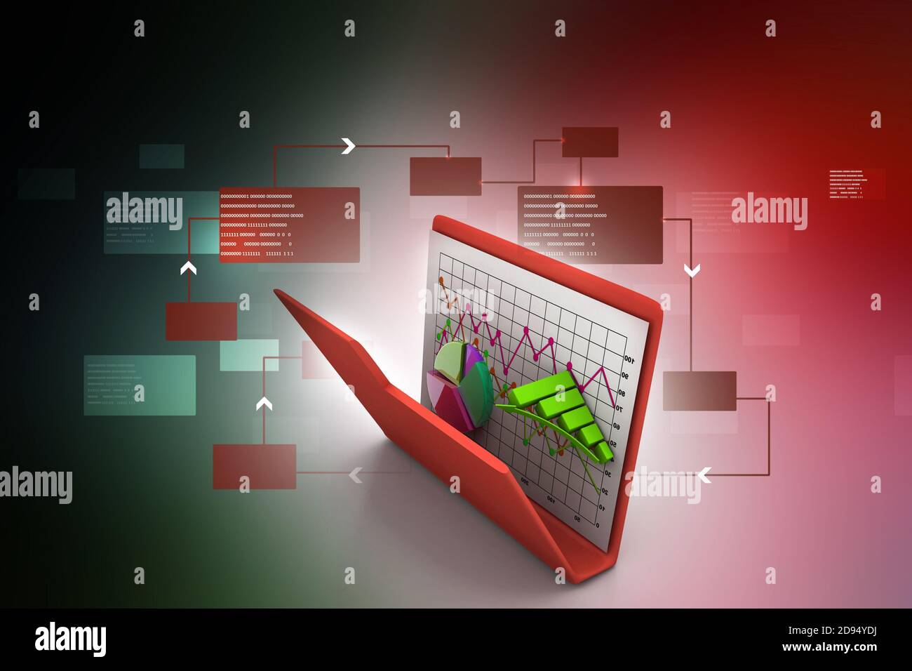 folder with diagram, chart, graph Stock Photo - Alamy