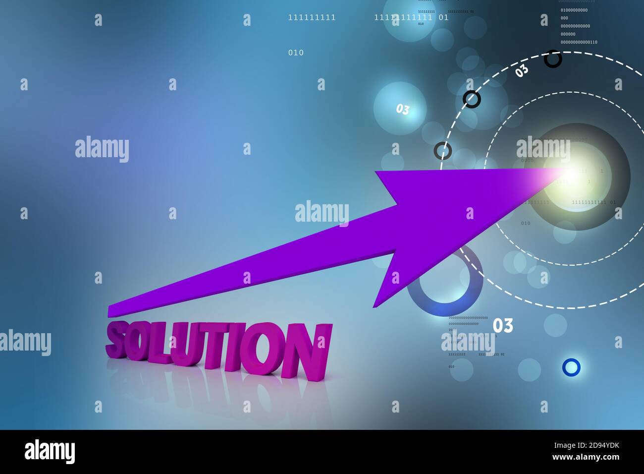 3d muti use solution in color background Stock Photo - Alamy
