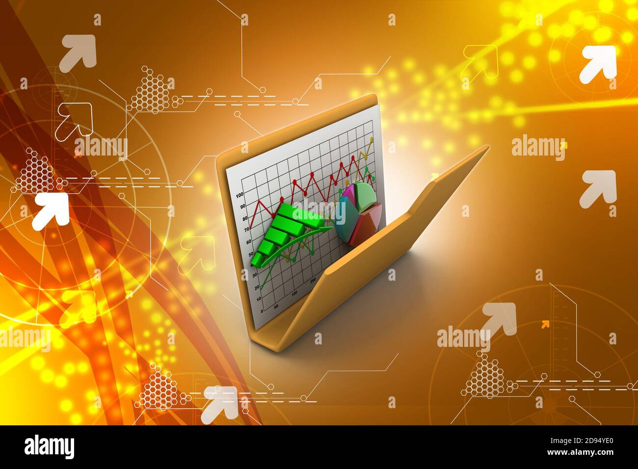 folder with diagram, chart, graph Stock Photo - Alamy