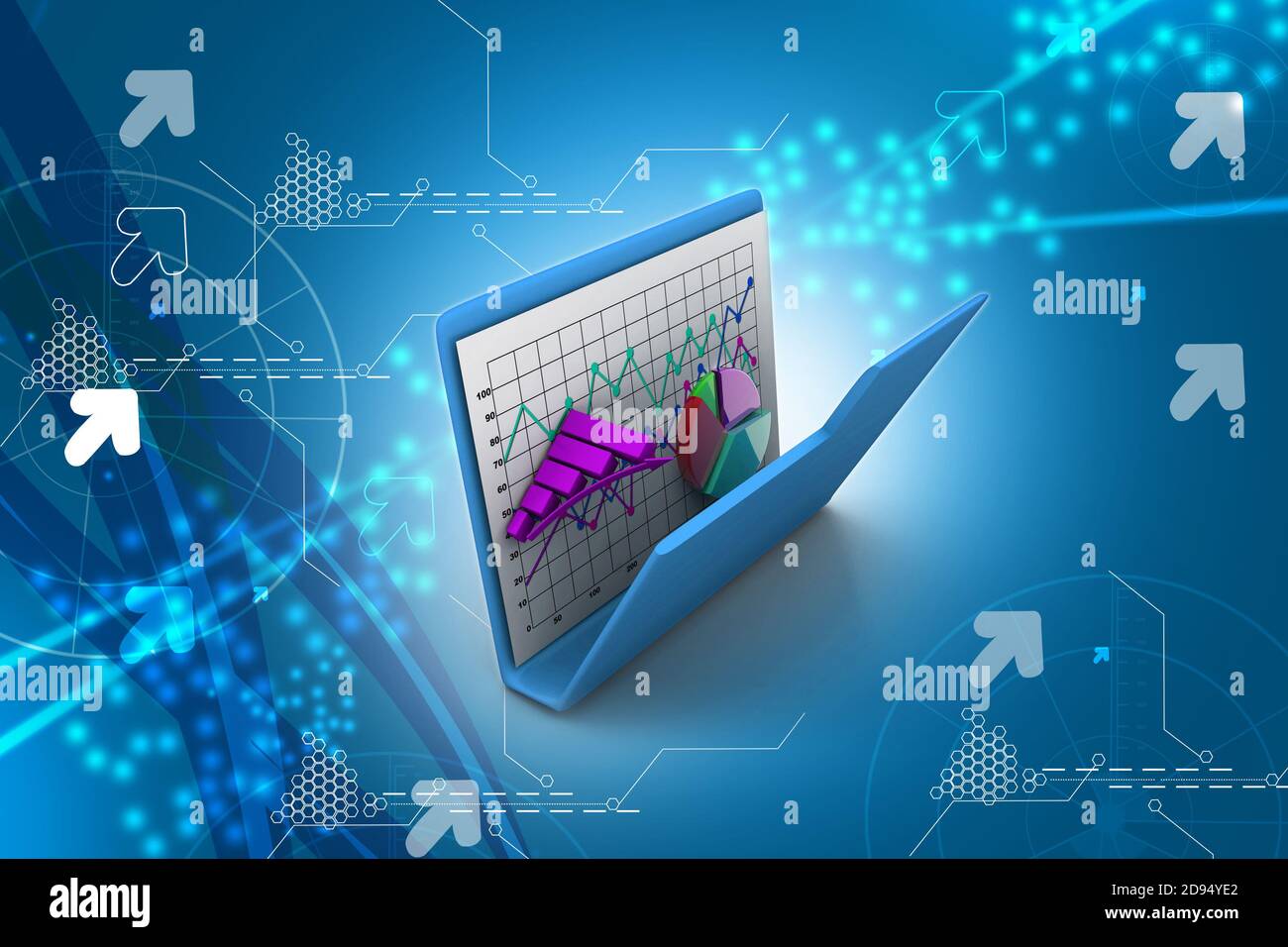 folder with diagram, chart, graph Stock Photo - Alamy