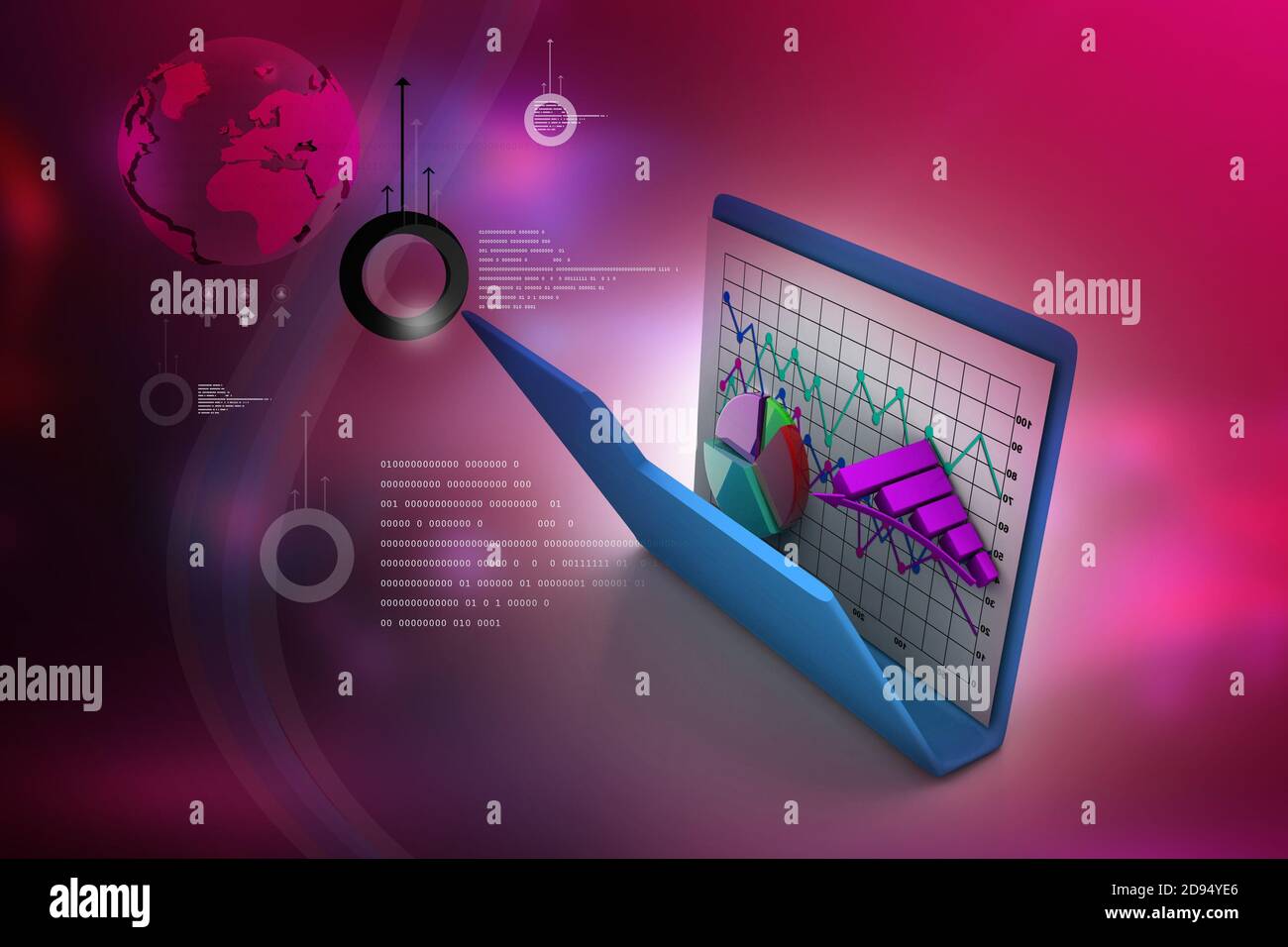 folder with diagram, chart, graph Stock Photo - Alamy