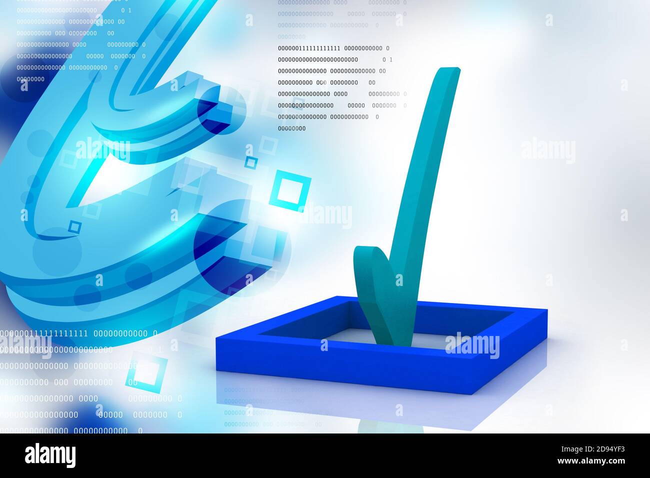 3d multi use check box with check Stock Photo - Alamy