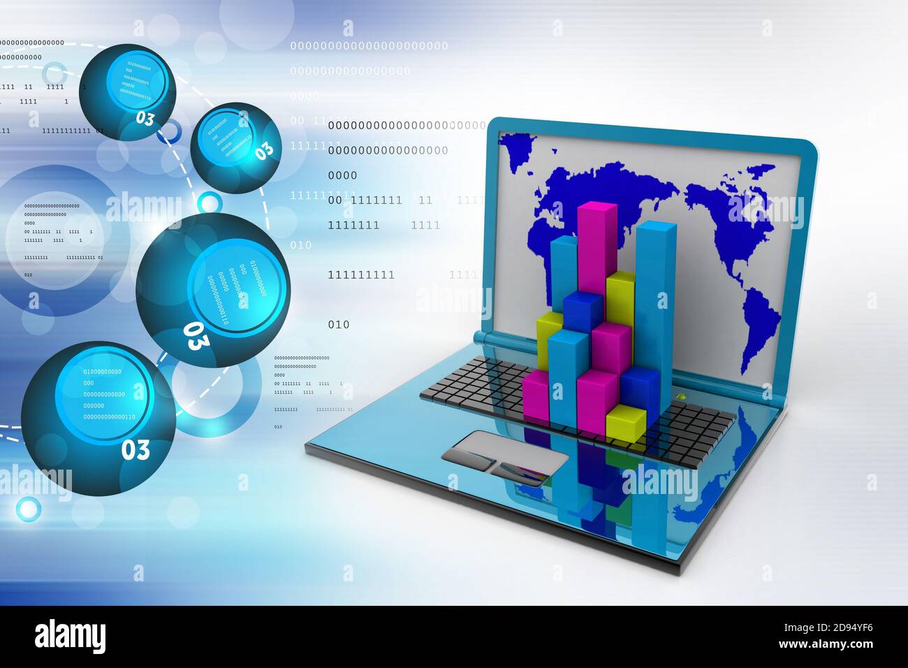Graph in computer Stock Photo - Alamy