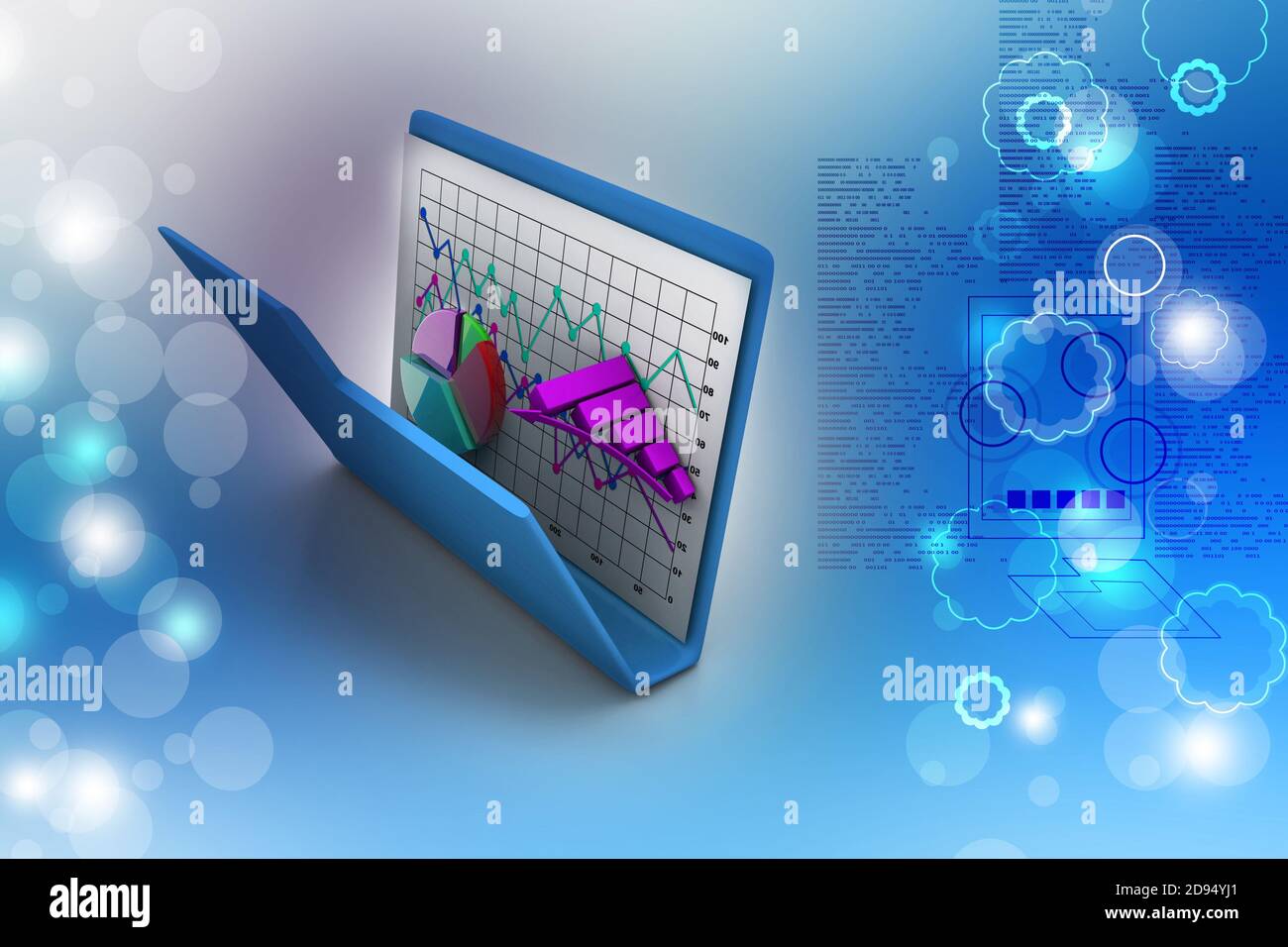 folder with diagram, chart, graph Stock Photo - Alamy