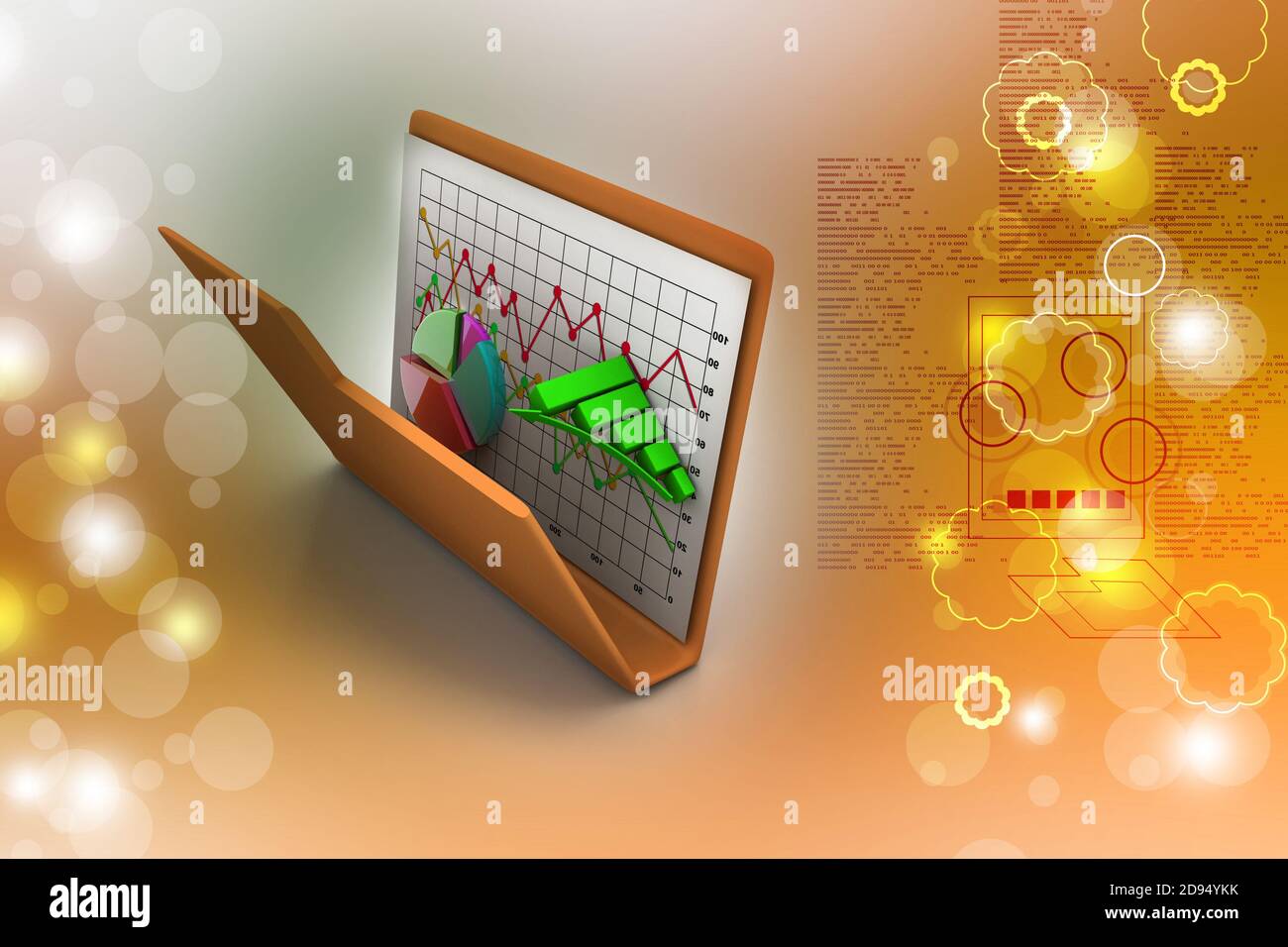 folder with diagram, chart, graph Stock Photo - Alamy
