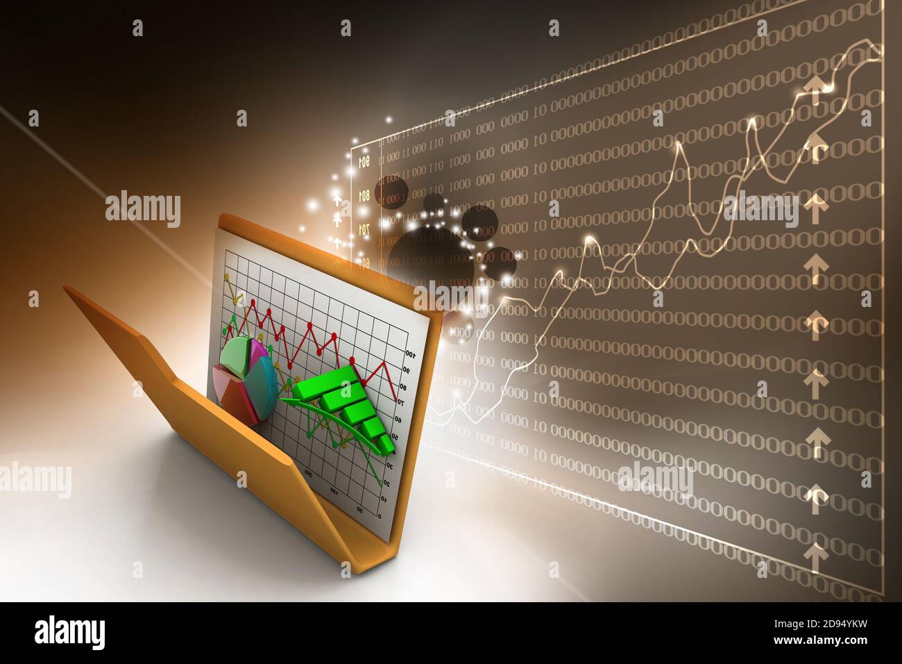 folder with diagram, chart, graph Stock Photo - Alamy