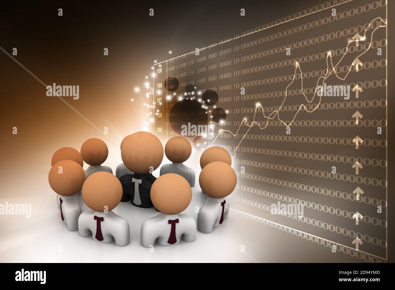 Business group with leader Stock Photo - Alamy