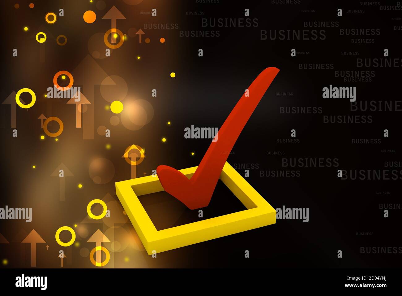 3d multi use check box with check Stock Photo - Alamy