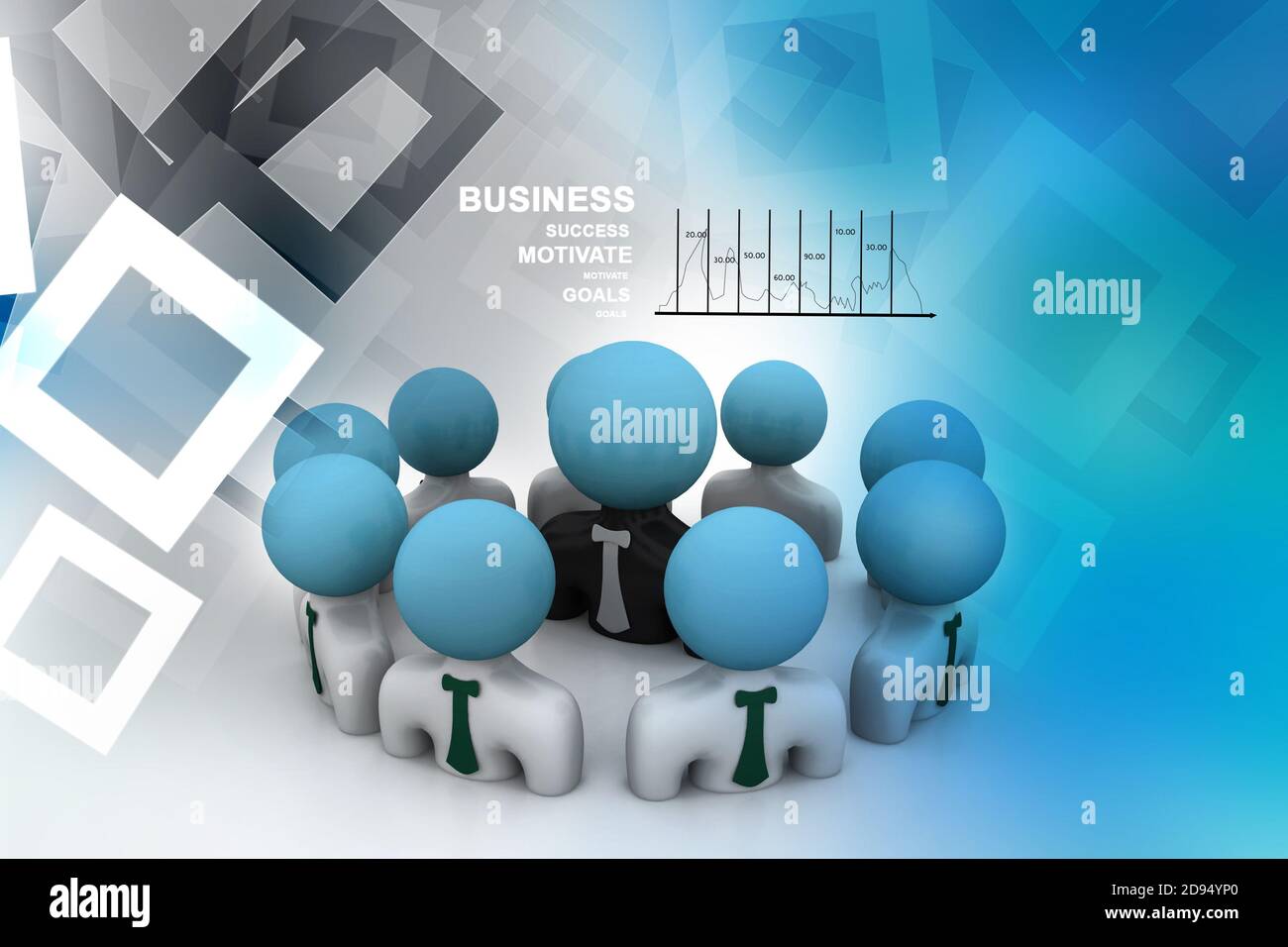 Business group with leader Stock Photo - Alamy