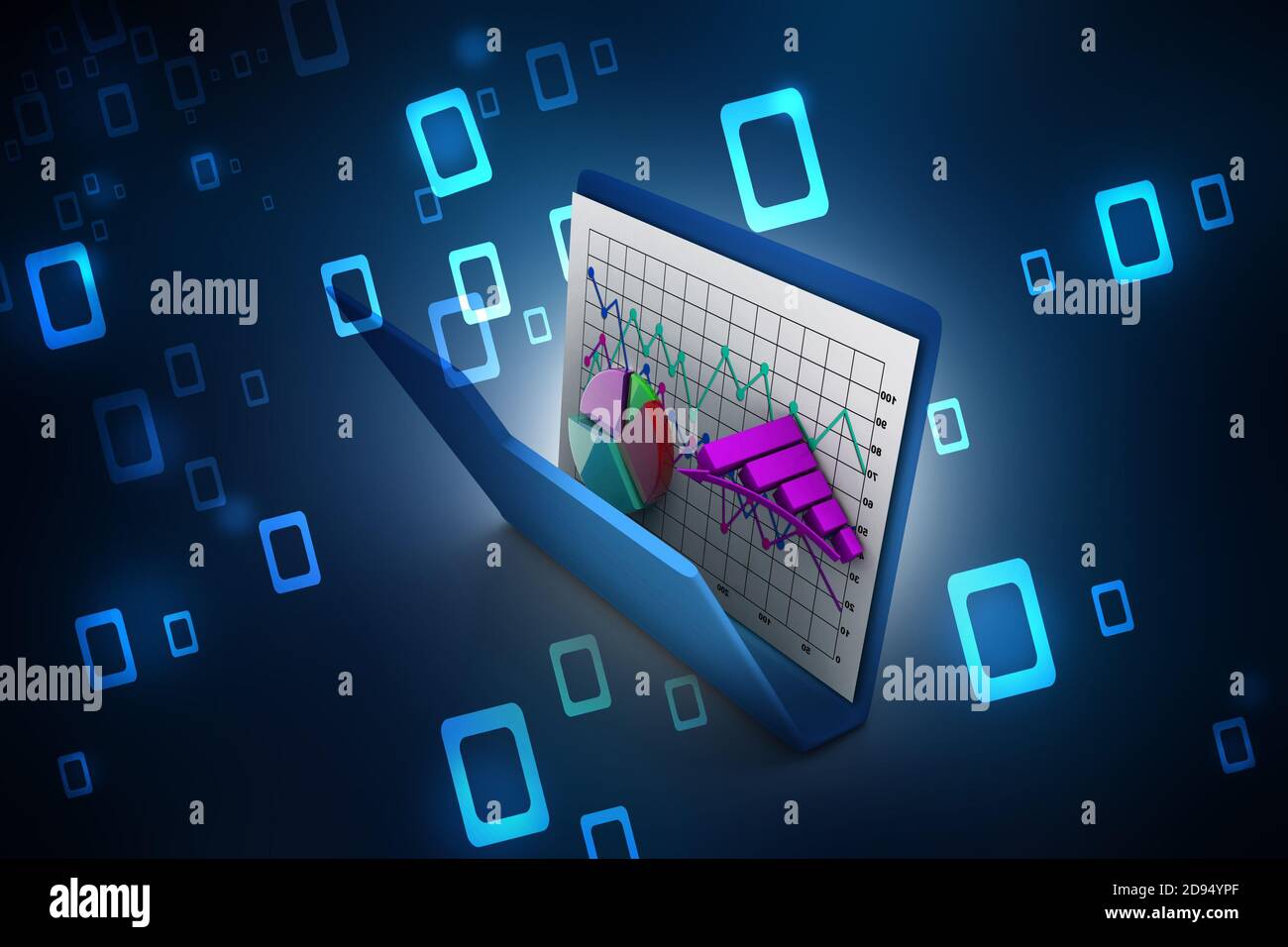 folder with diagram, chart, graph Stock Photo - Alamy