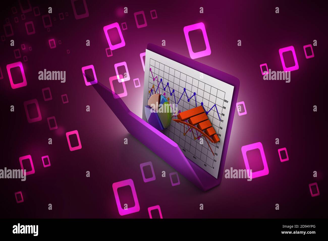 folder with diagram, chart, graph Stock Photo - Alamy