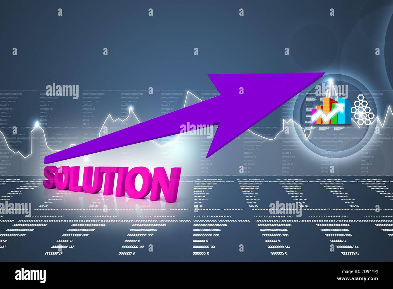 3d muti use solution in color background Stock Photo - Alamy